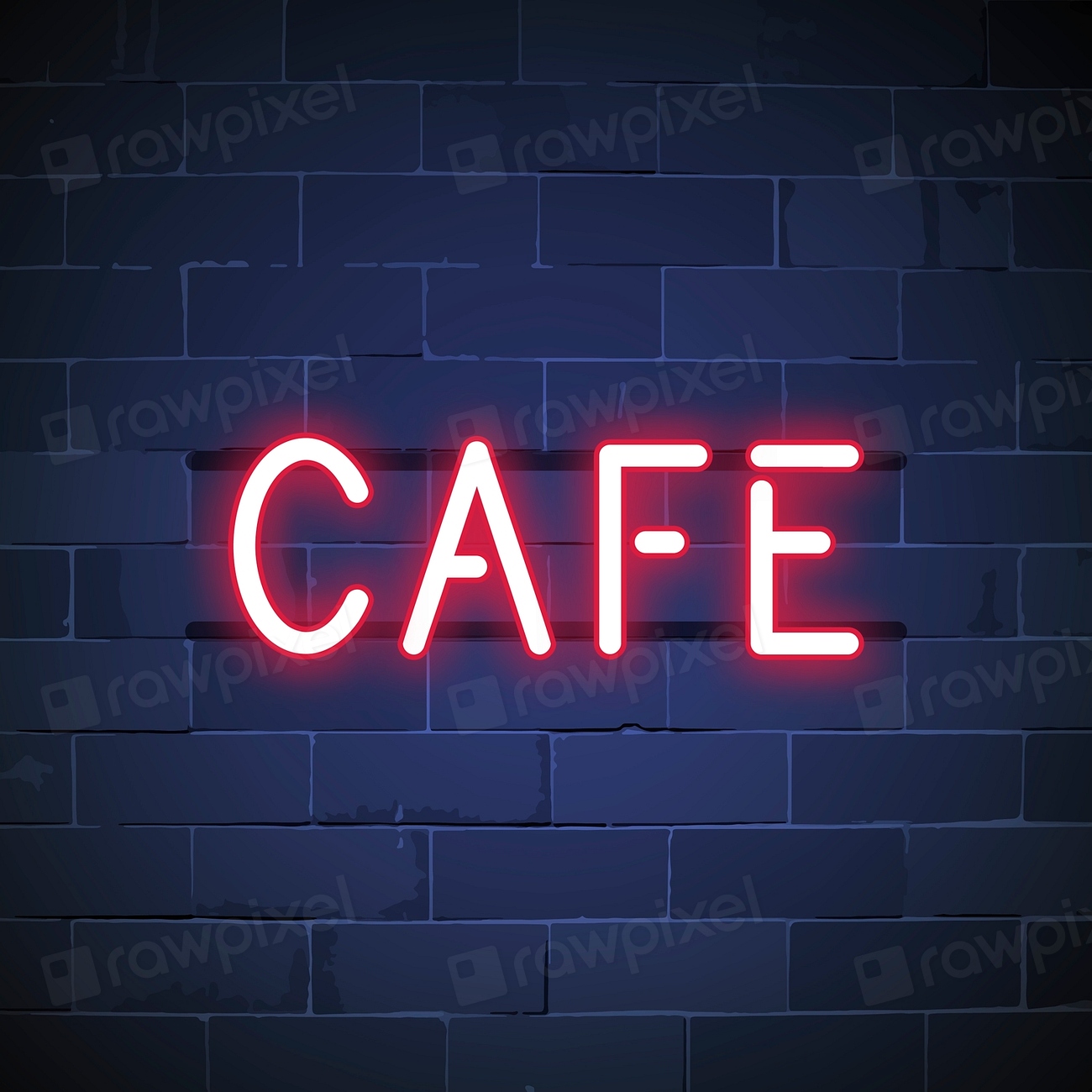 Red cafe neon sign vector | Premium Vector - rawpixel