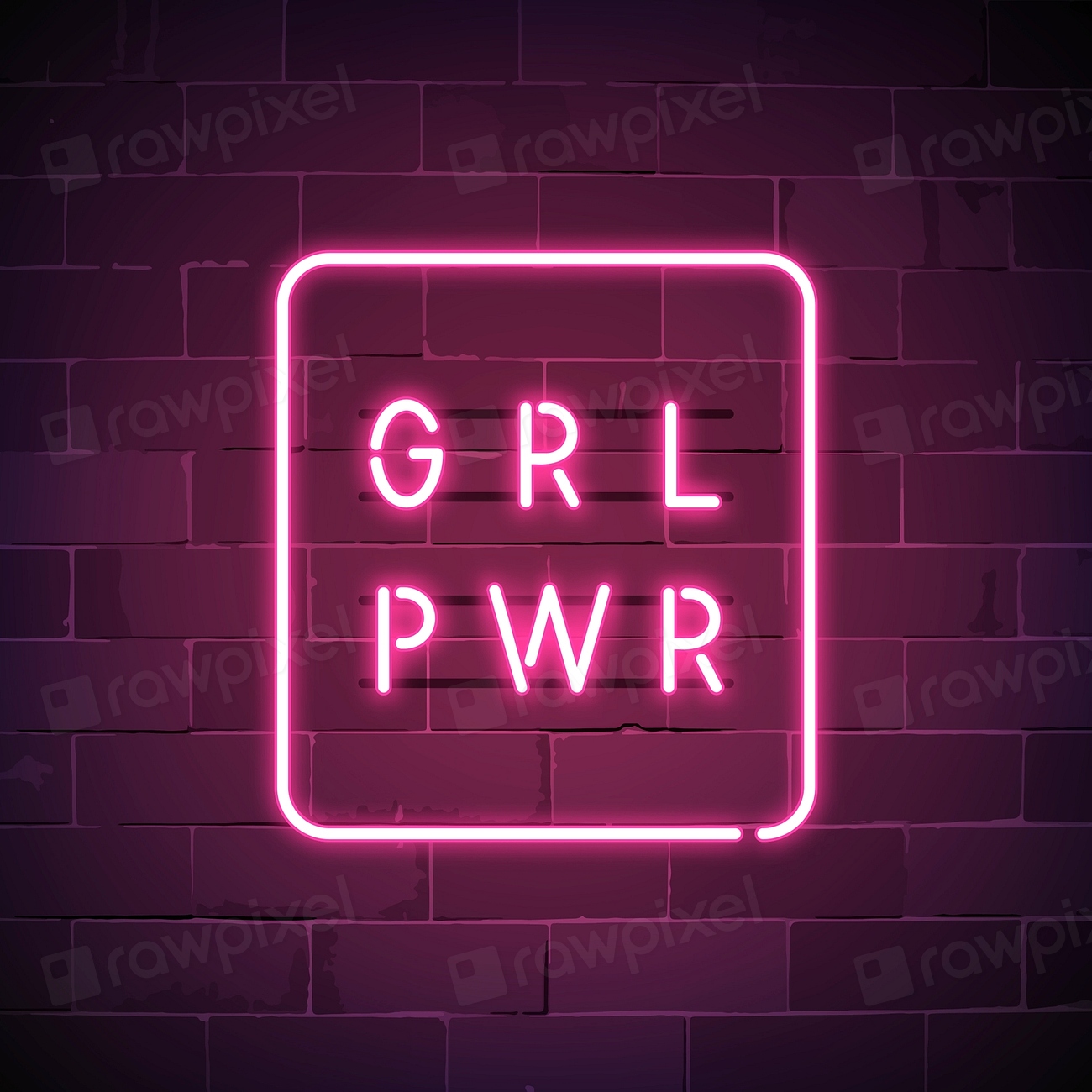 Girl power neon sign vector | Premium Vector - rawpixel