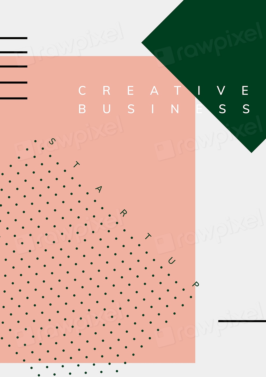 Minimal Memphis start-up business poster | Free Vector - rawpixel