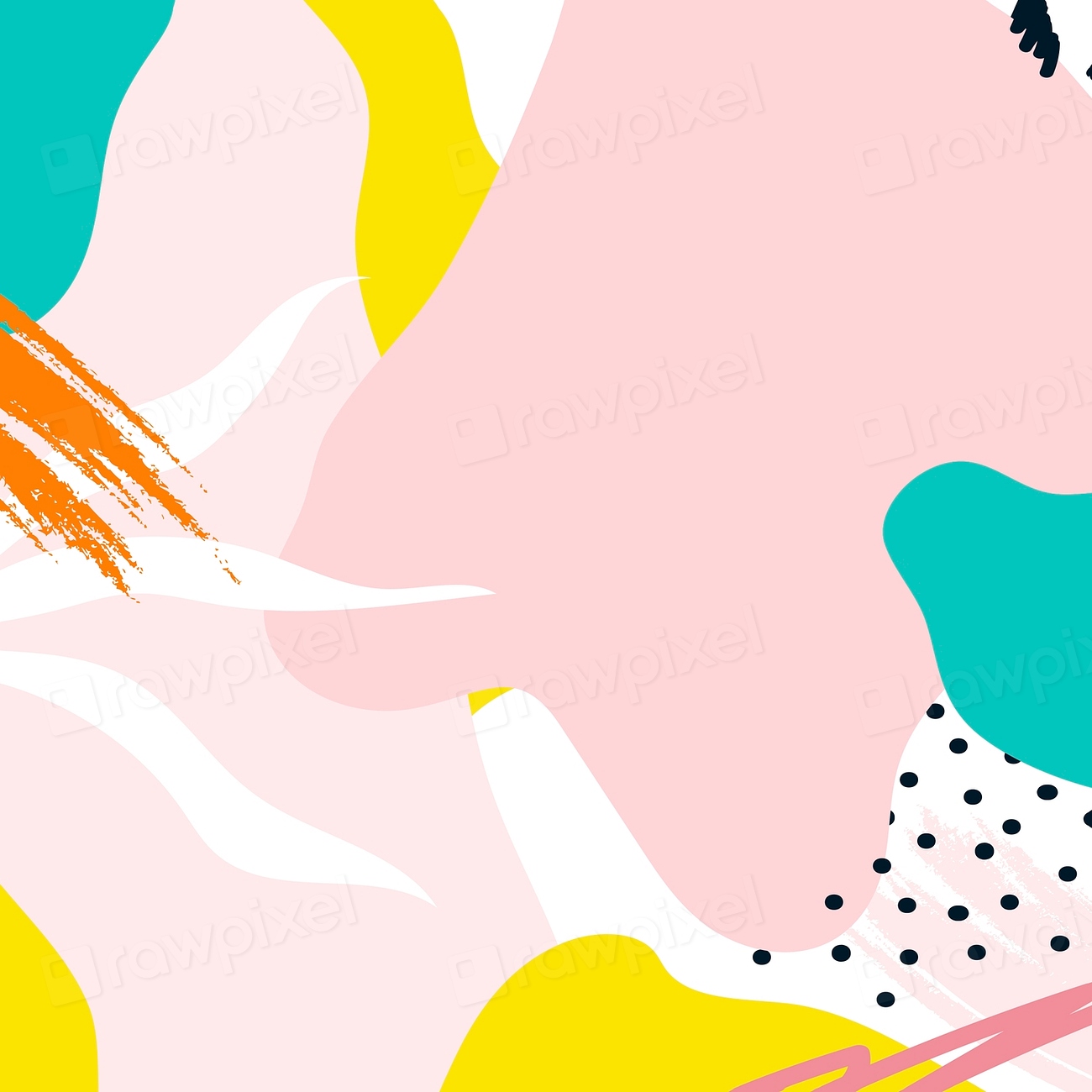 Colorful Memphis design background vector | Premium Vector - rawpixel