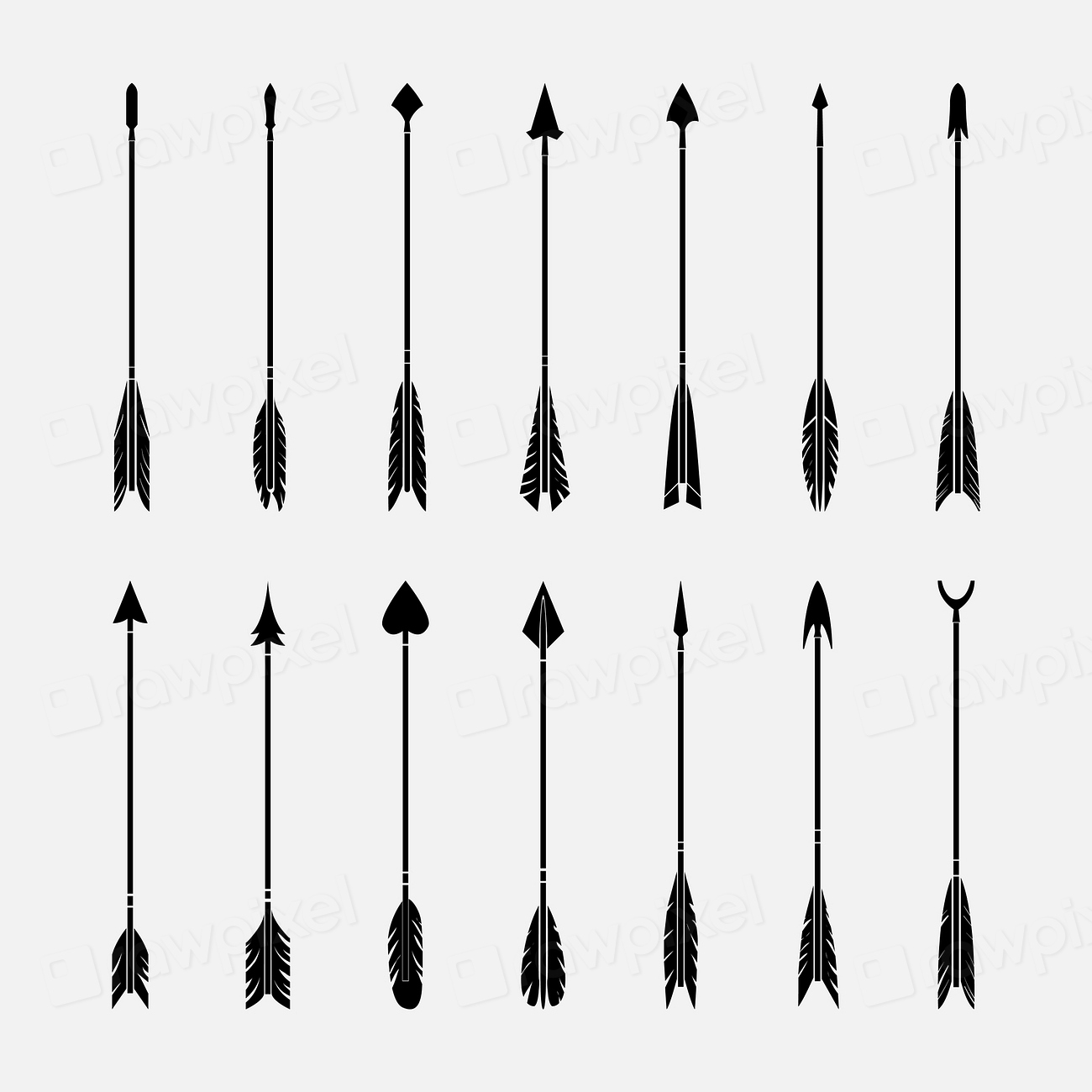 Set black stylish arrow vectors | Premium Vector - rawpixel