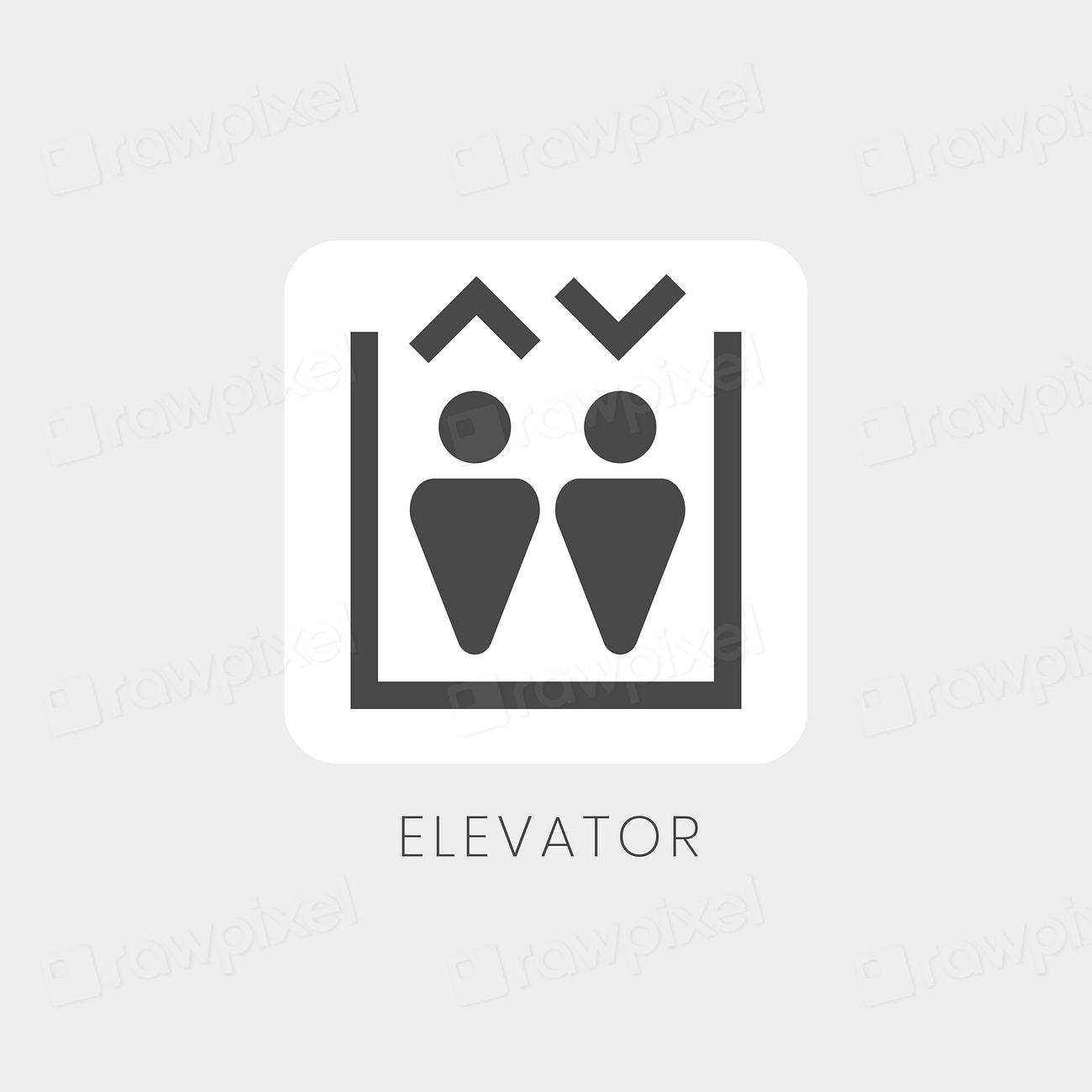Gray elevator icon sign vector | Free Icons - rawpixel