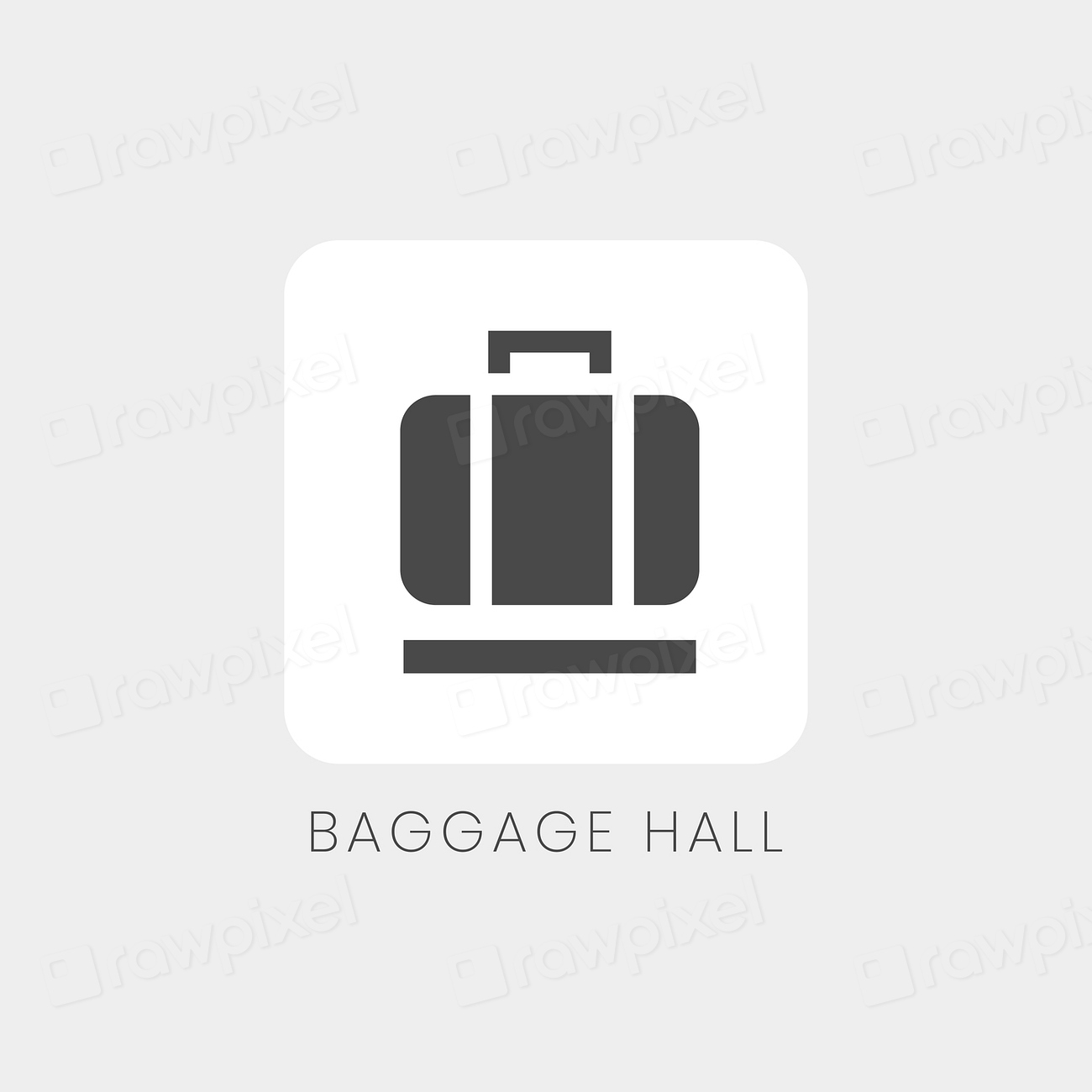 Gray baggage hall sign vector | Free Icons - rawpixel