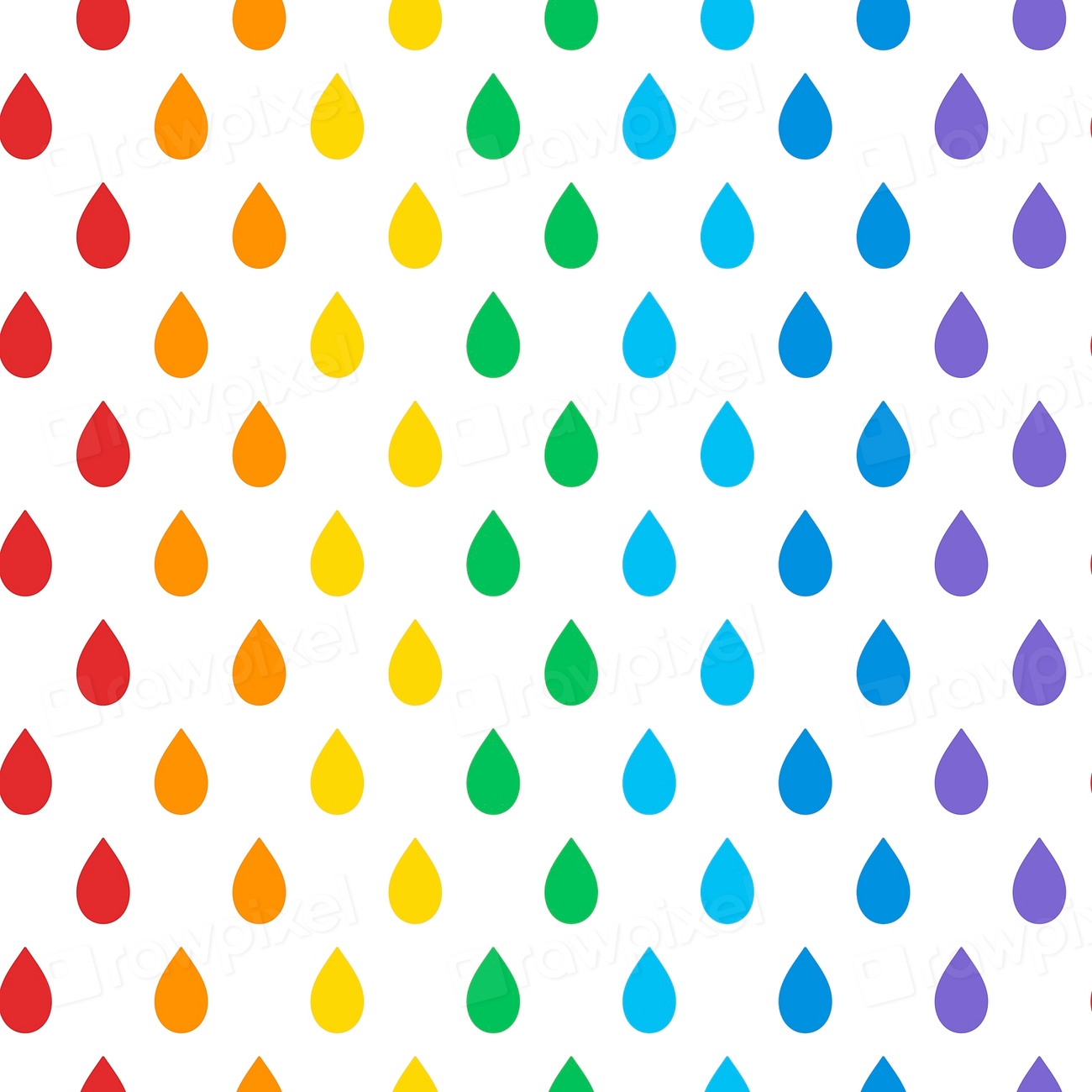 Seamless colorful droplet pattern vector | Premium Vector - rawpixel