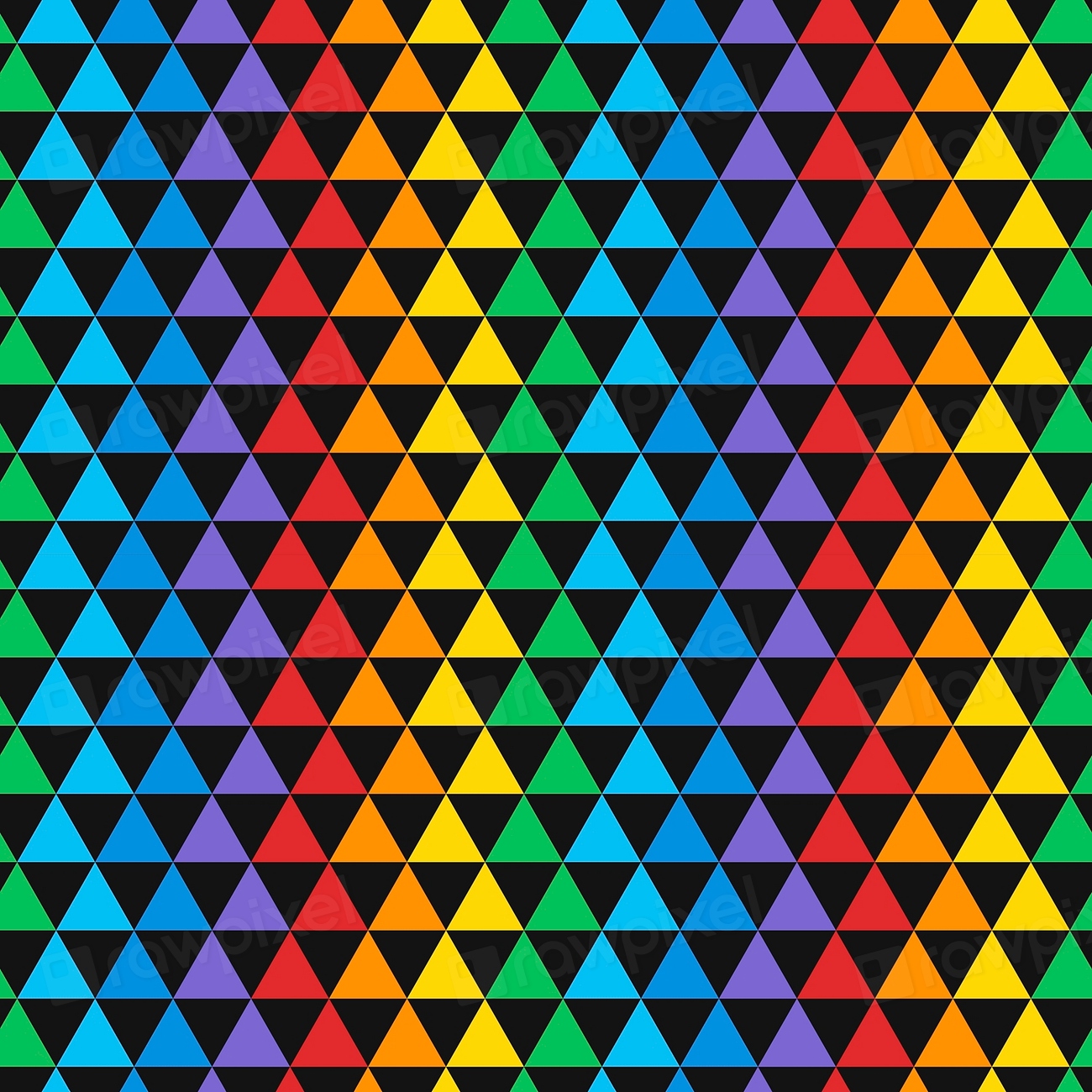 Seamless colorful triangular pattern vector | Free Vector - rawpixel