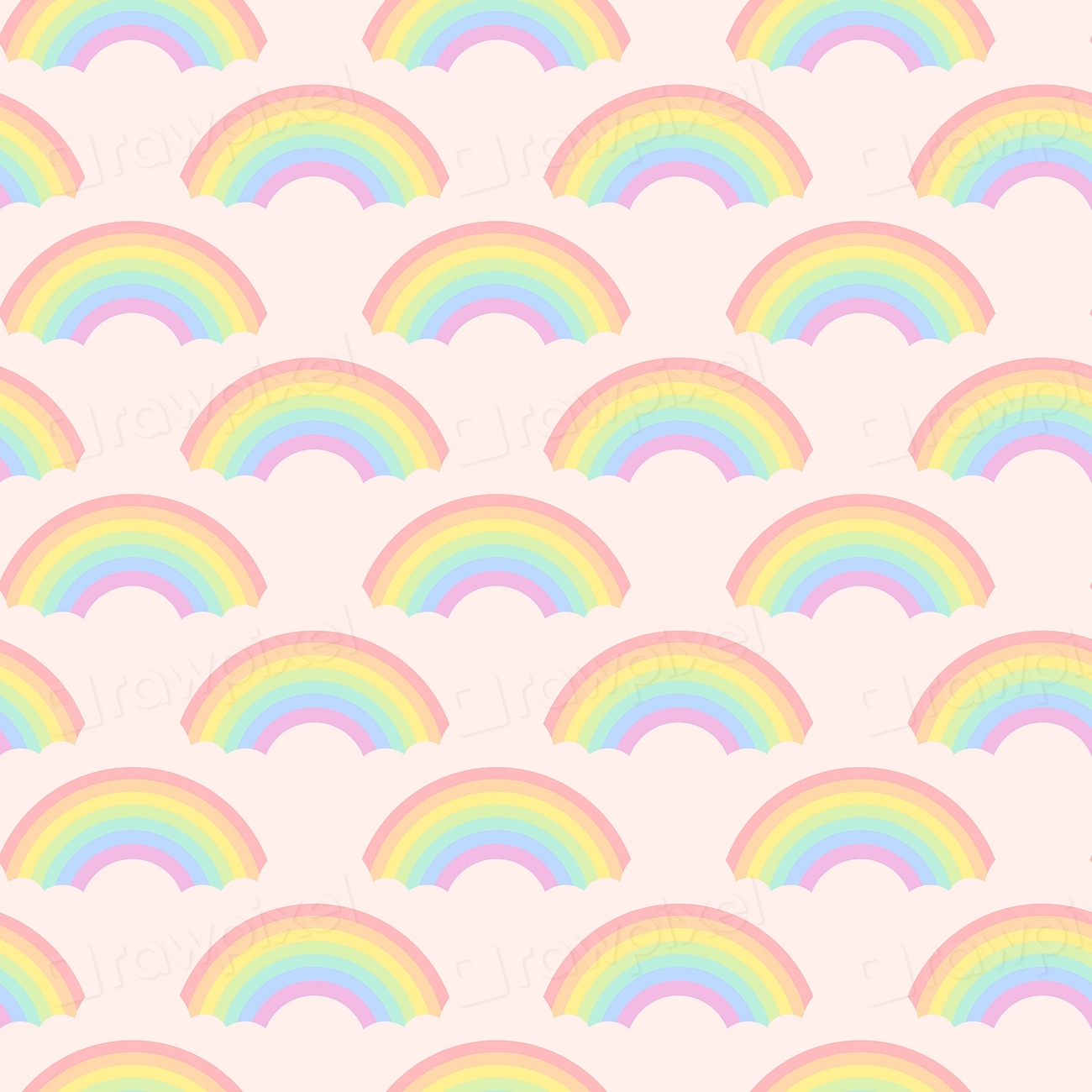 Seamless rainbow patterns design vector | Free Vector - rawpixel