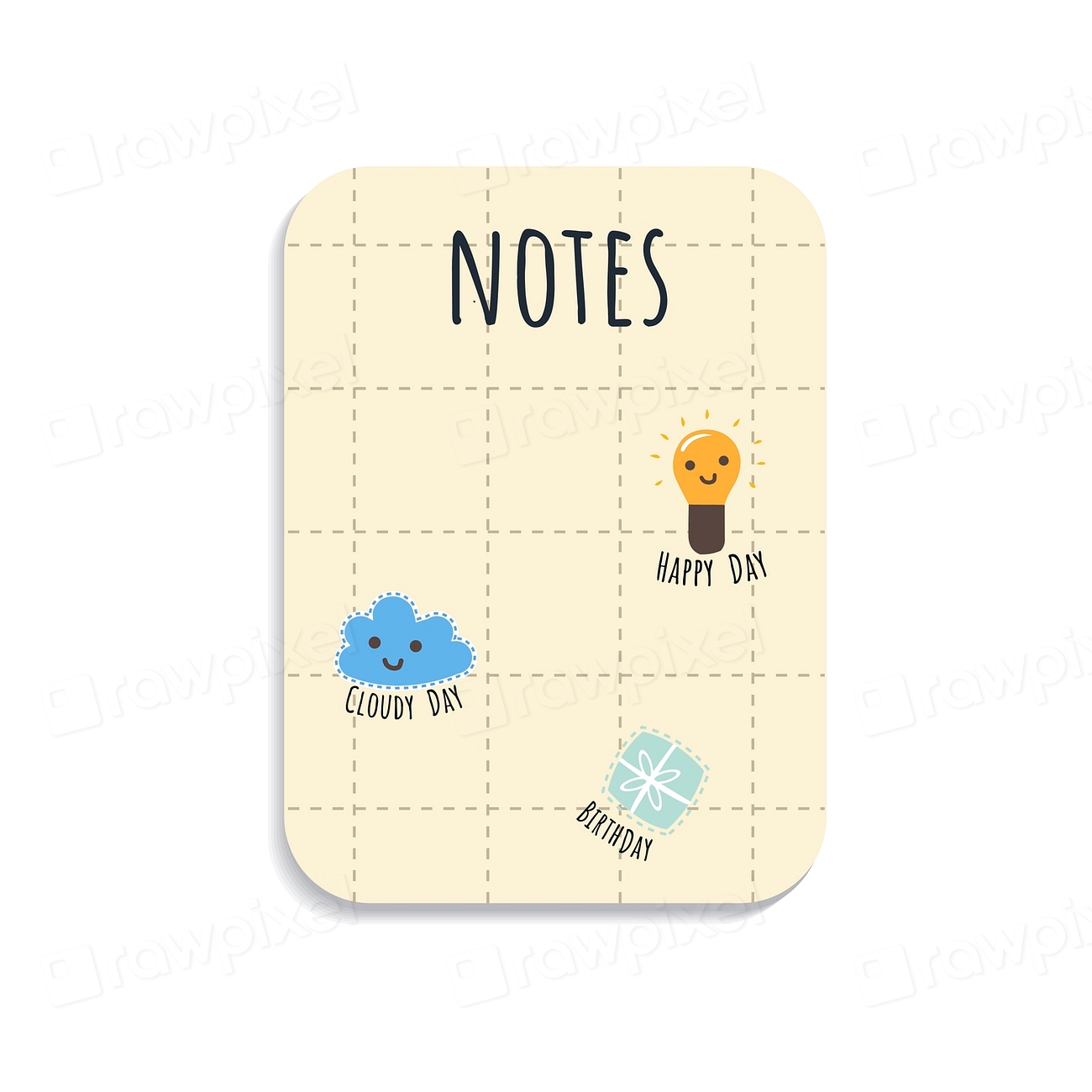 Cute beige note paper vector | Free Vector - rawpixel
