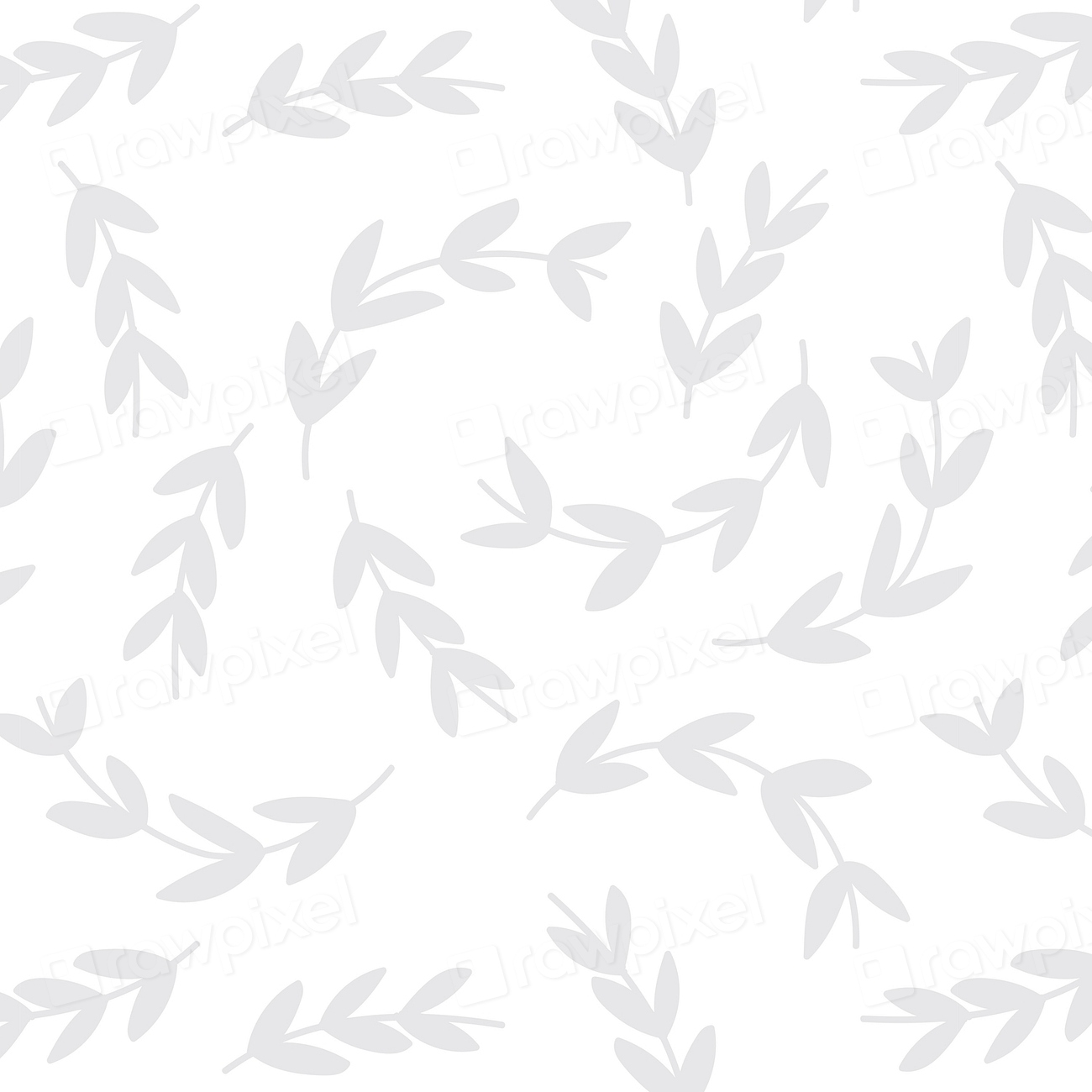 Light gray seamless leaf patterned | Premium Vector - rawpixel