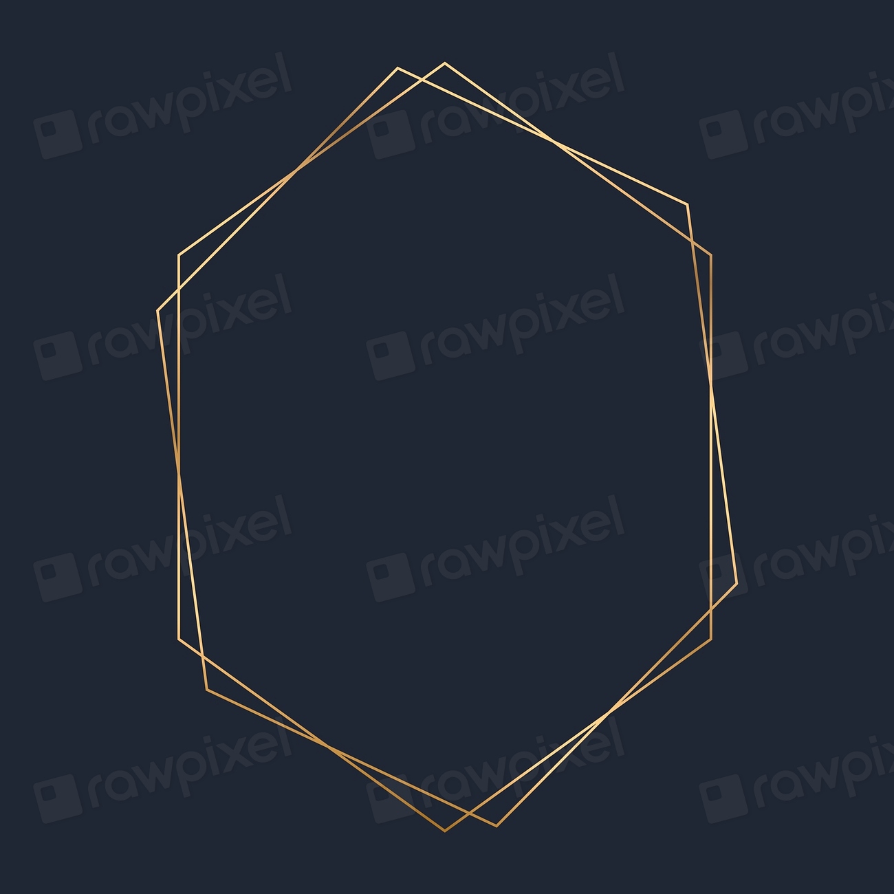 Golden hexagon frame template vector | Premium Vector - rawpixel