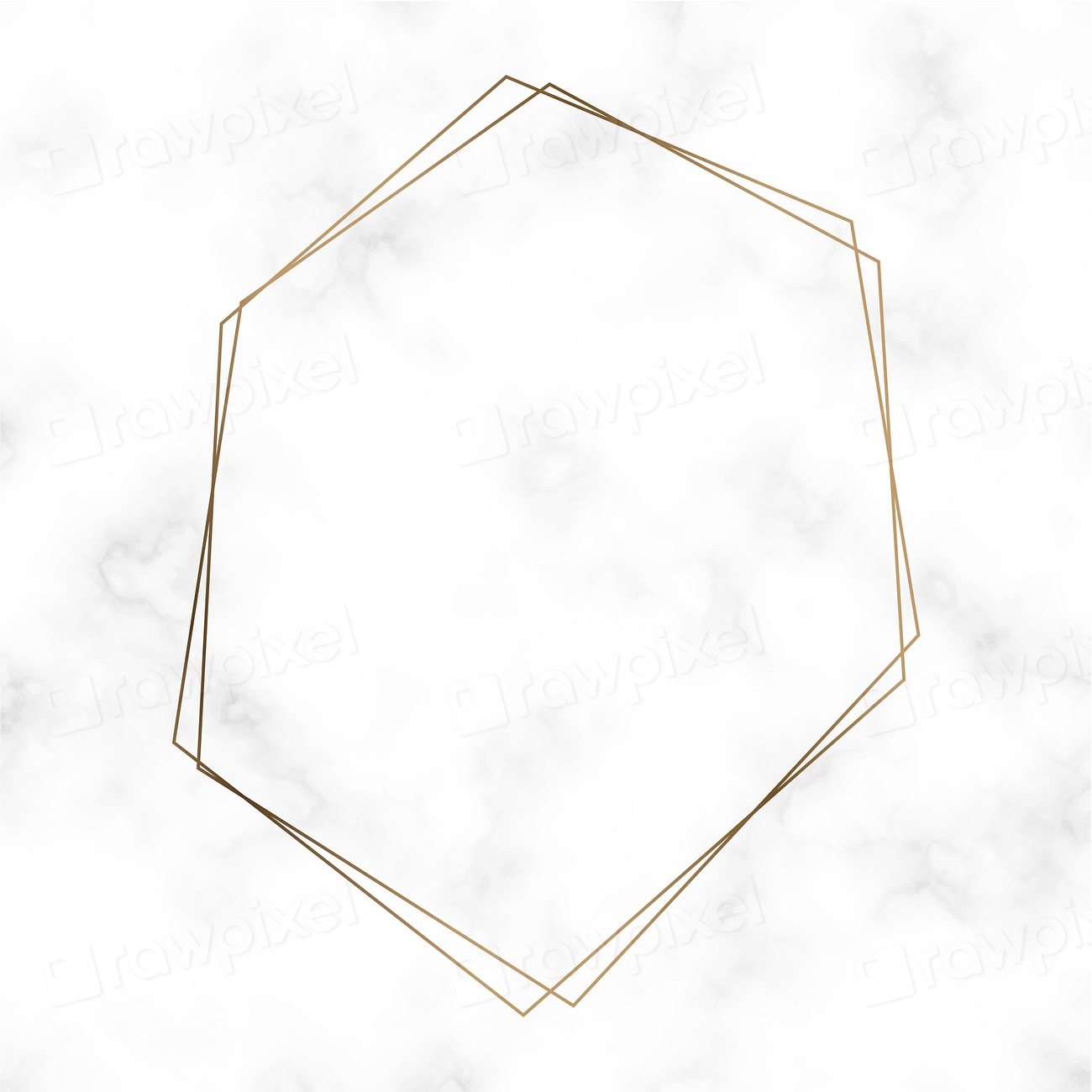 Golden hexagon frame template vector | Premium Vector - rawpixel
