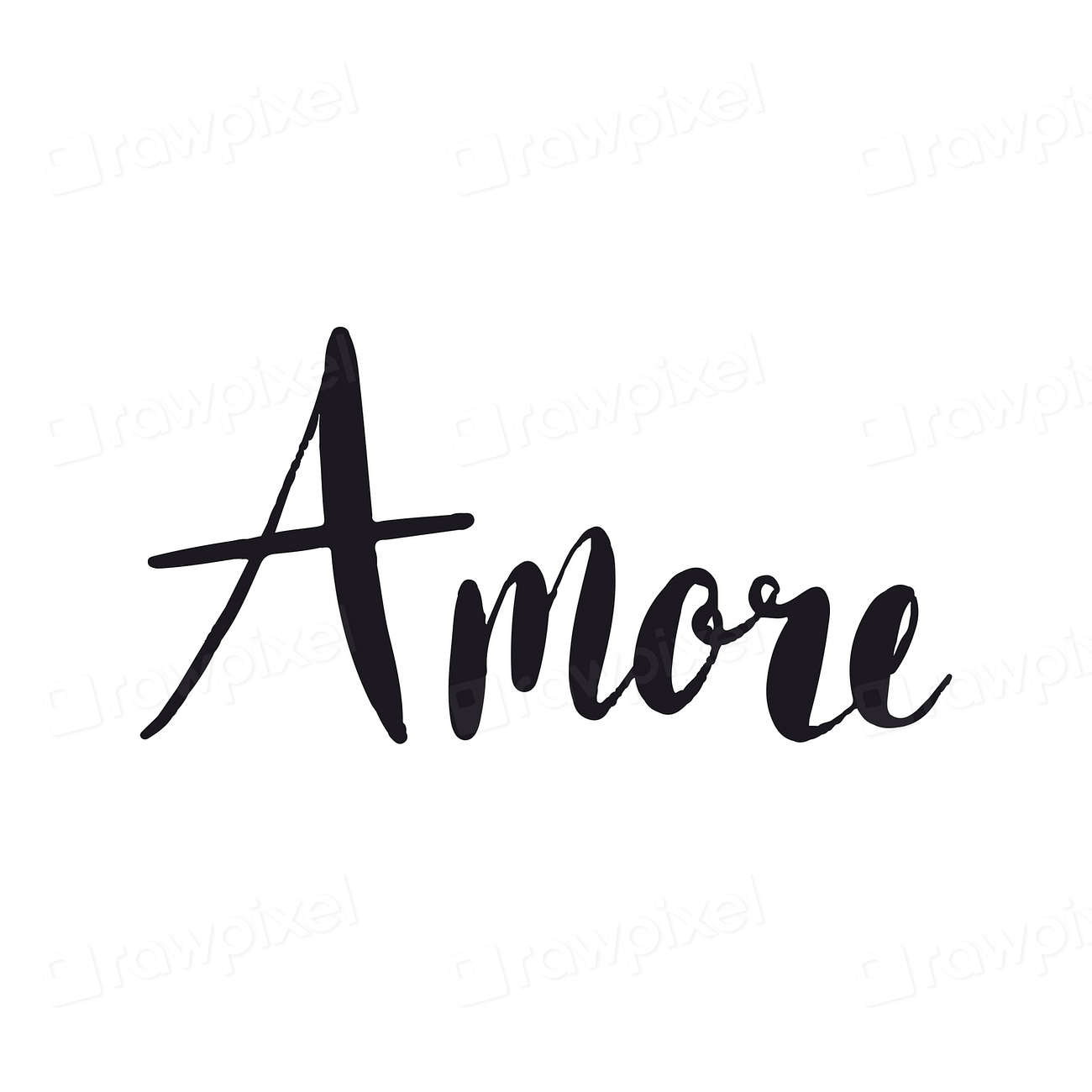Amore Italian typography style vector | Premium Vector - rawpixel