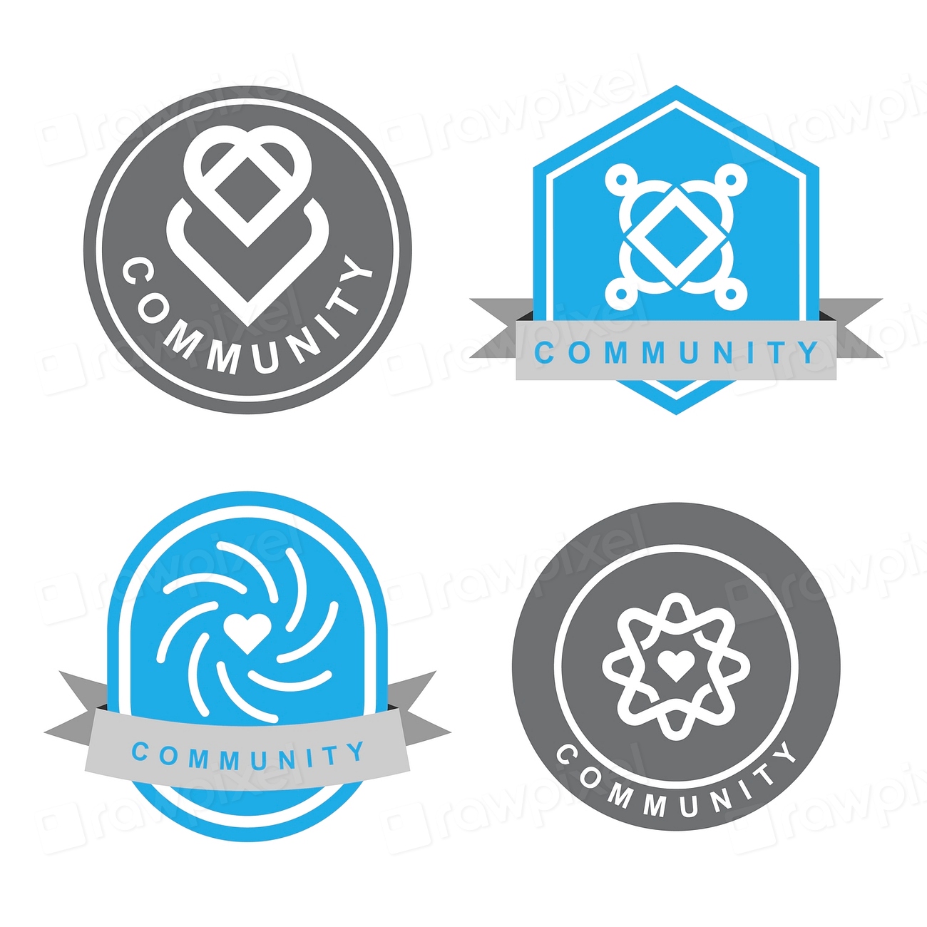 Set community branding logo design | Premium Vector - rawpixel