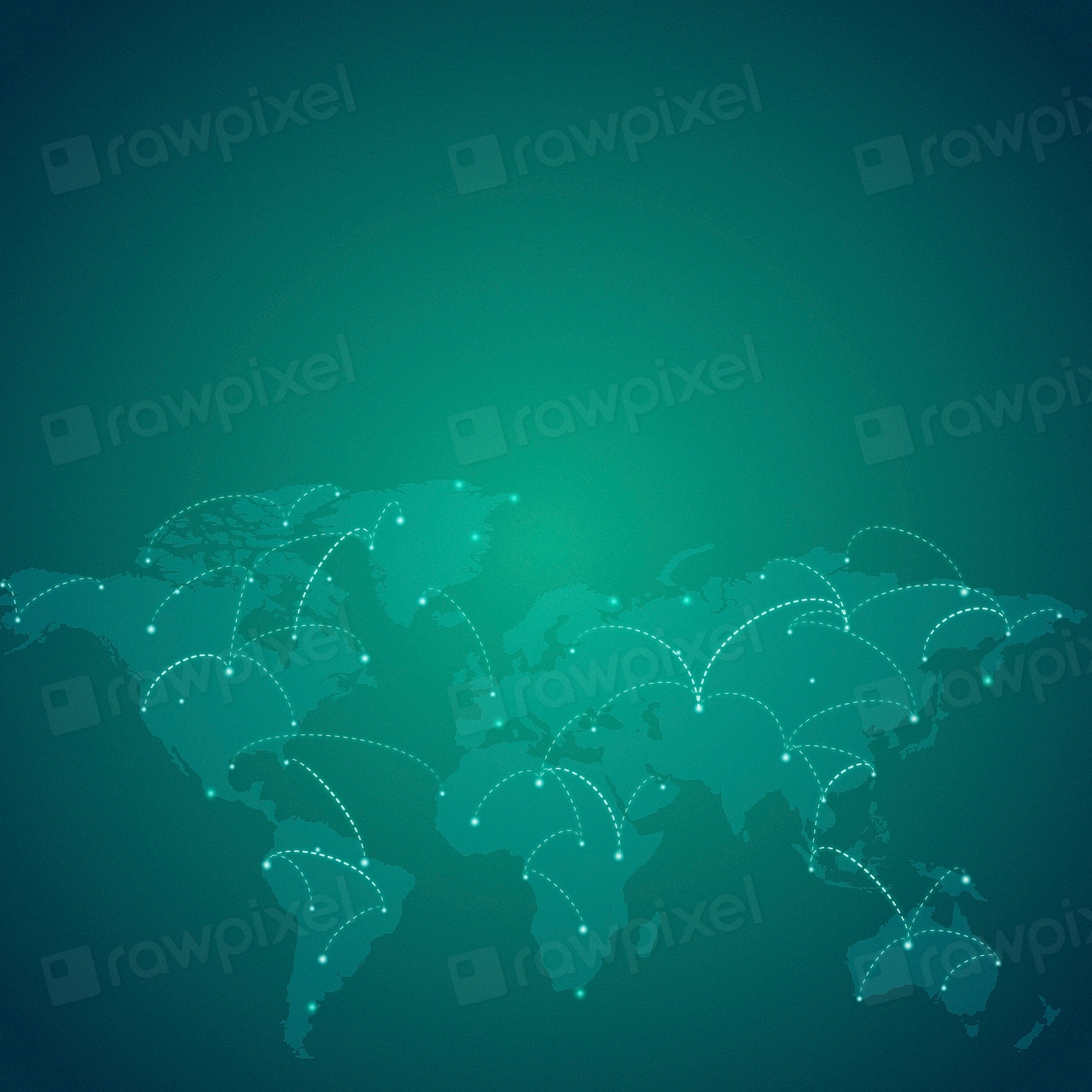 Worldwide connection green background illustration | Premium Vector ...