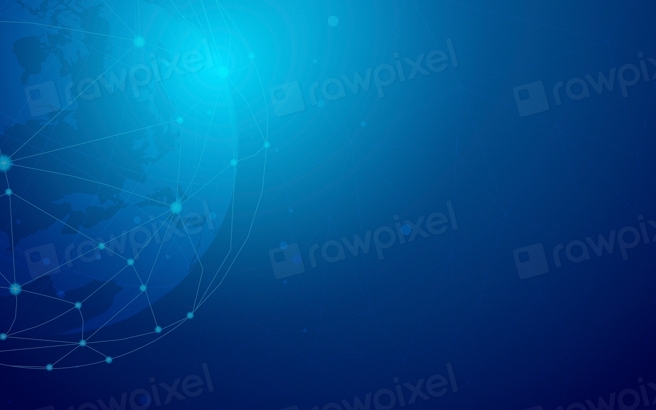 Worldwide connection blue background illustration | Premium Vector ...