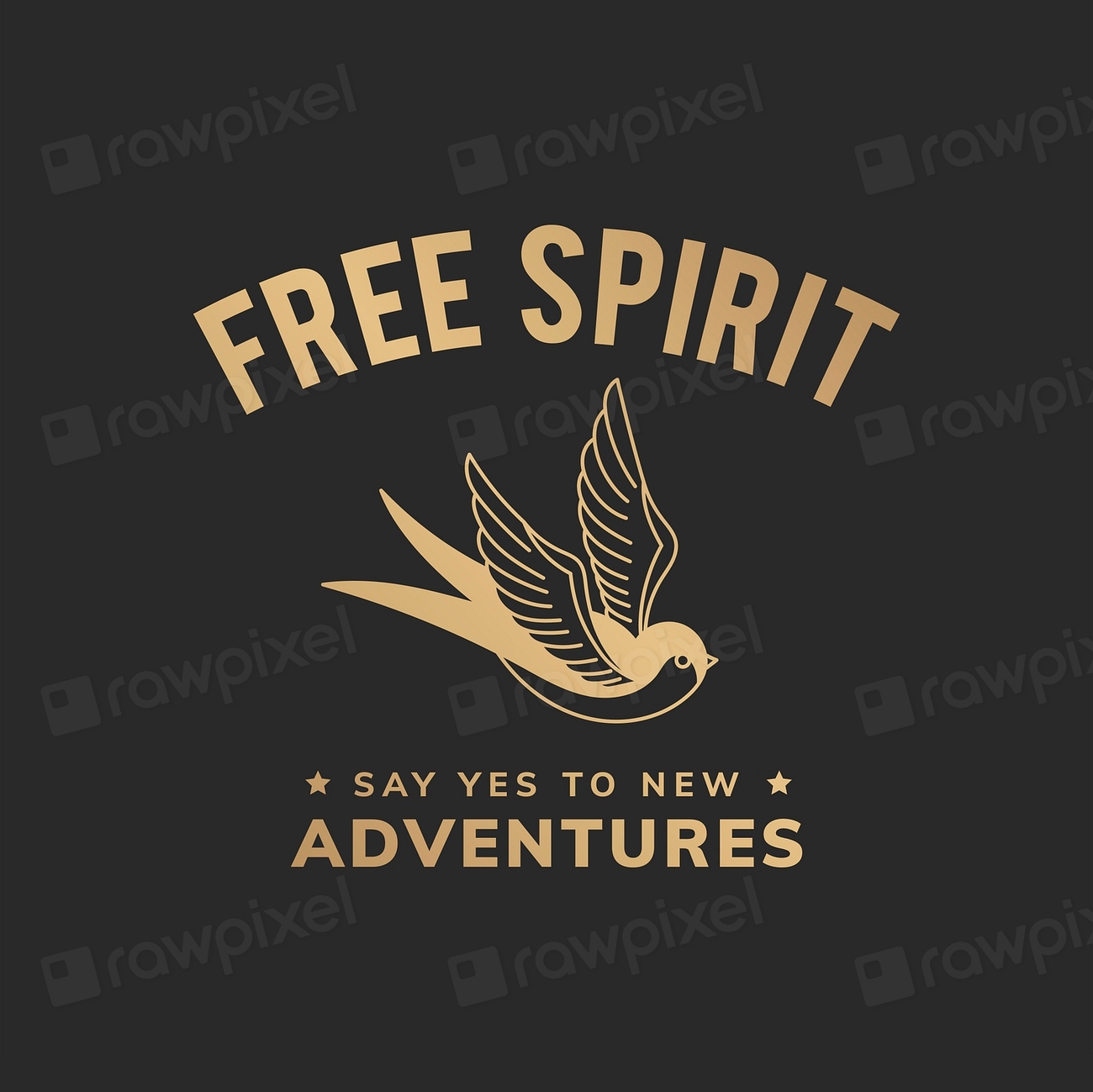 Free spirit vintage logo vector | Premium Vector - rawpixel