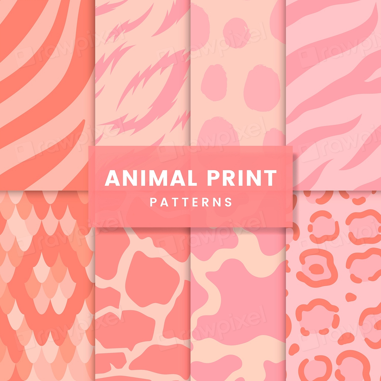 Set of seamless animal print | Free Vector - rawpixel