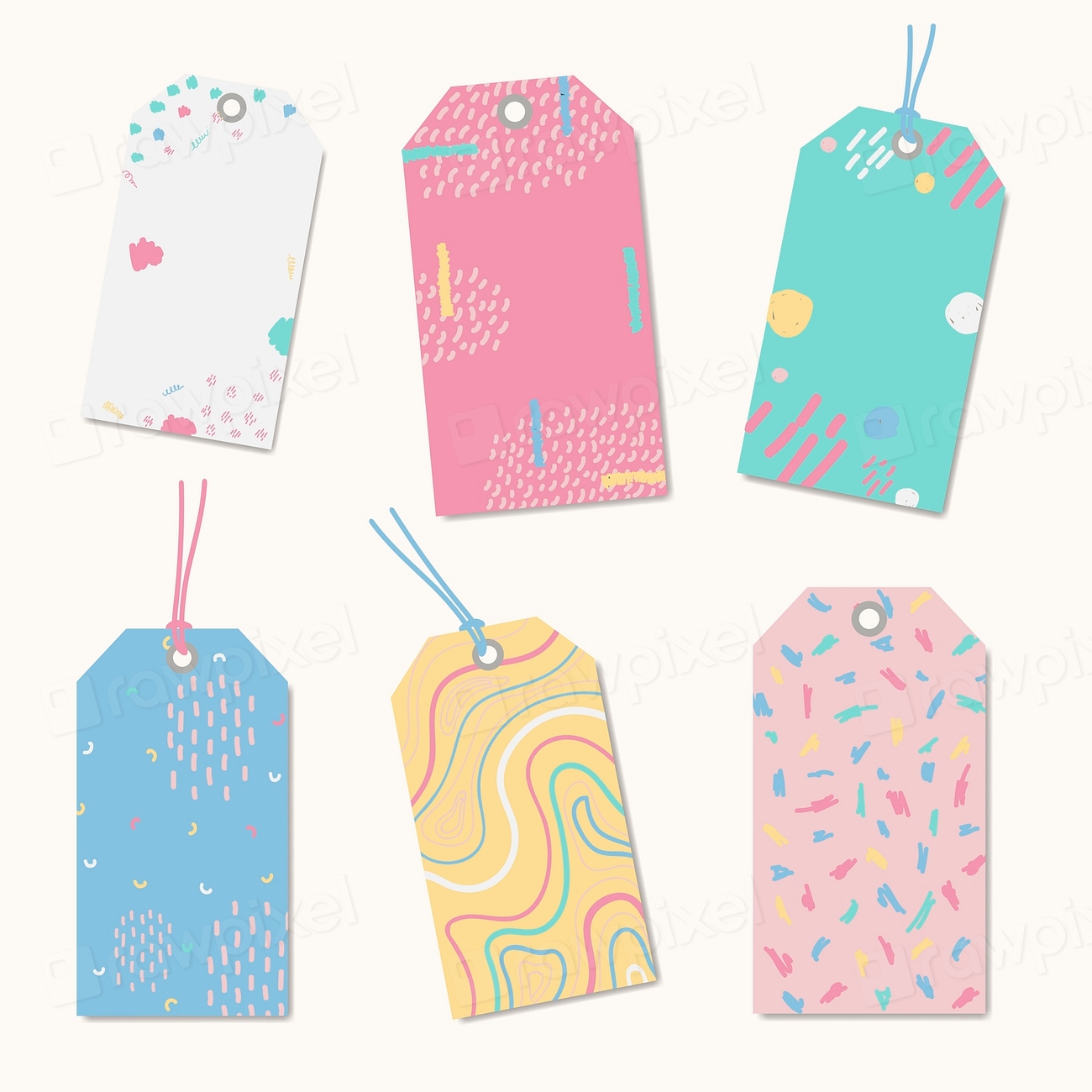 Pastel element patterned product tag | Premium Vector - rawpixel