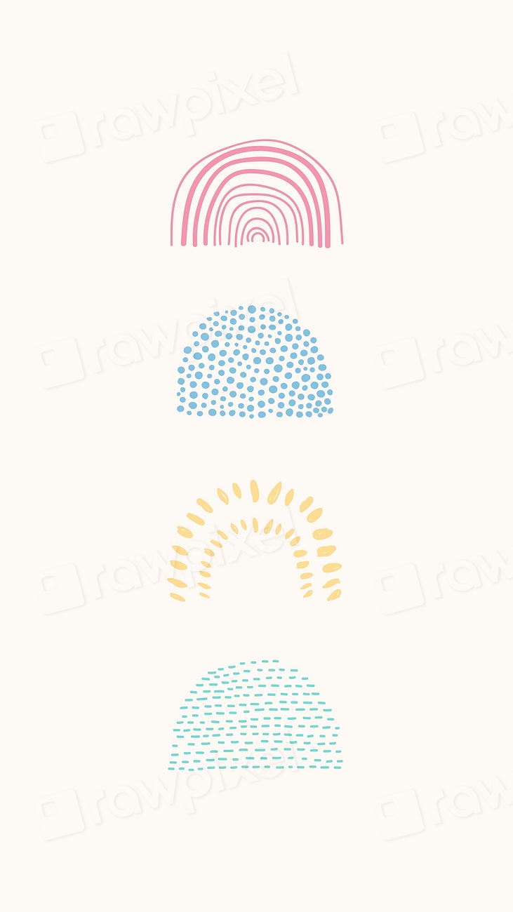Semicircle patterned doodle background vector | Premium Vector - rawpixel