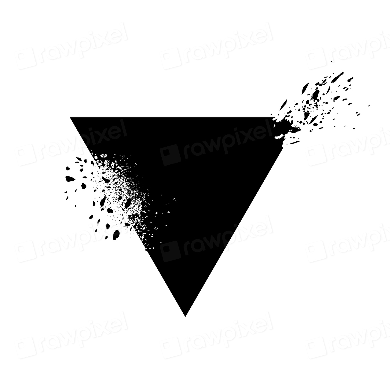 Triangle shaped element ink splashes | Premium Vector - rawpixel