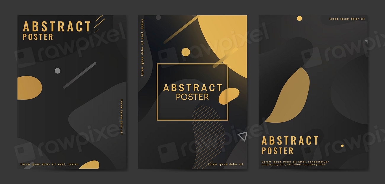 Abstract black and yellow poster | Premium Vector - rawpixel