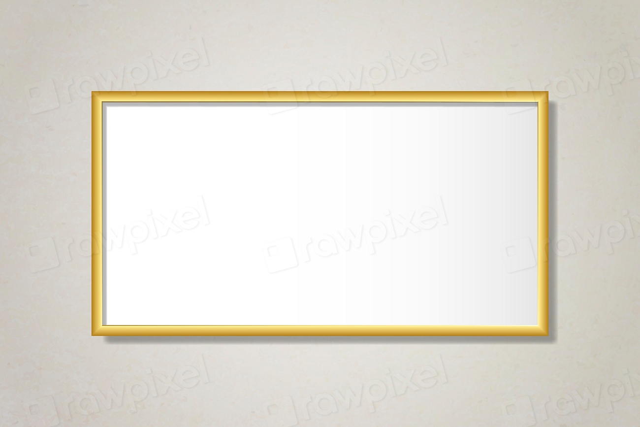 Luxurious golden frame mockup wall | Premium Vector Mockup - rawpixel