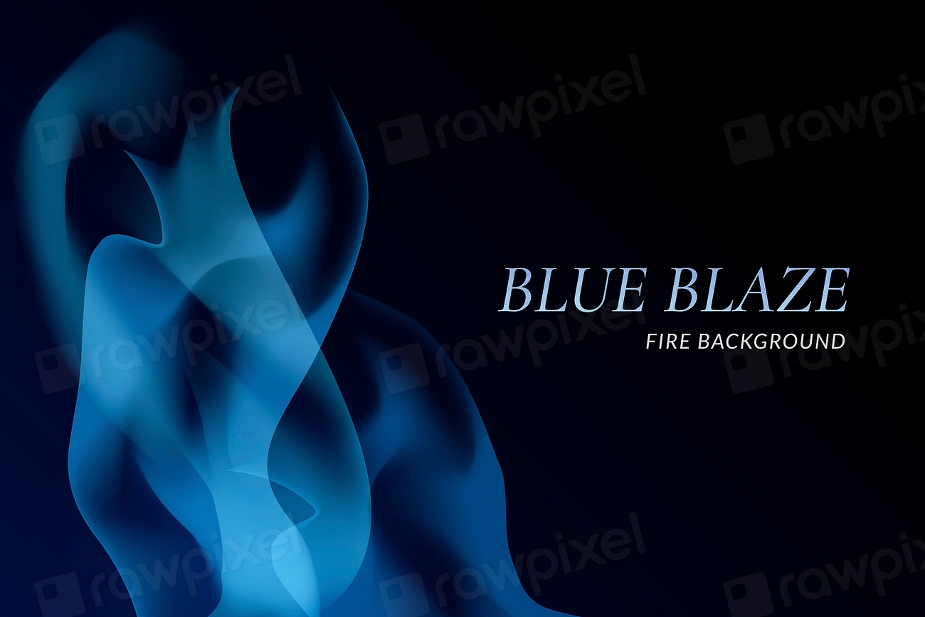 Blue blazing flame black background | Premium Vector - rawpixel