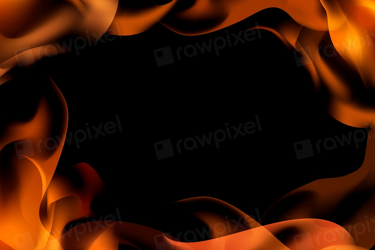 Orange blazing flame black background | Premium Vector - rawpixel