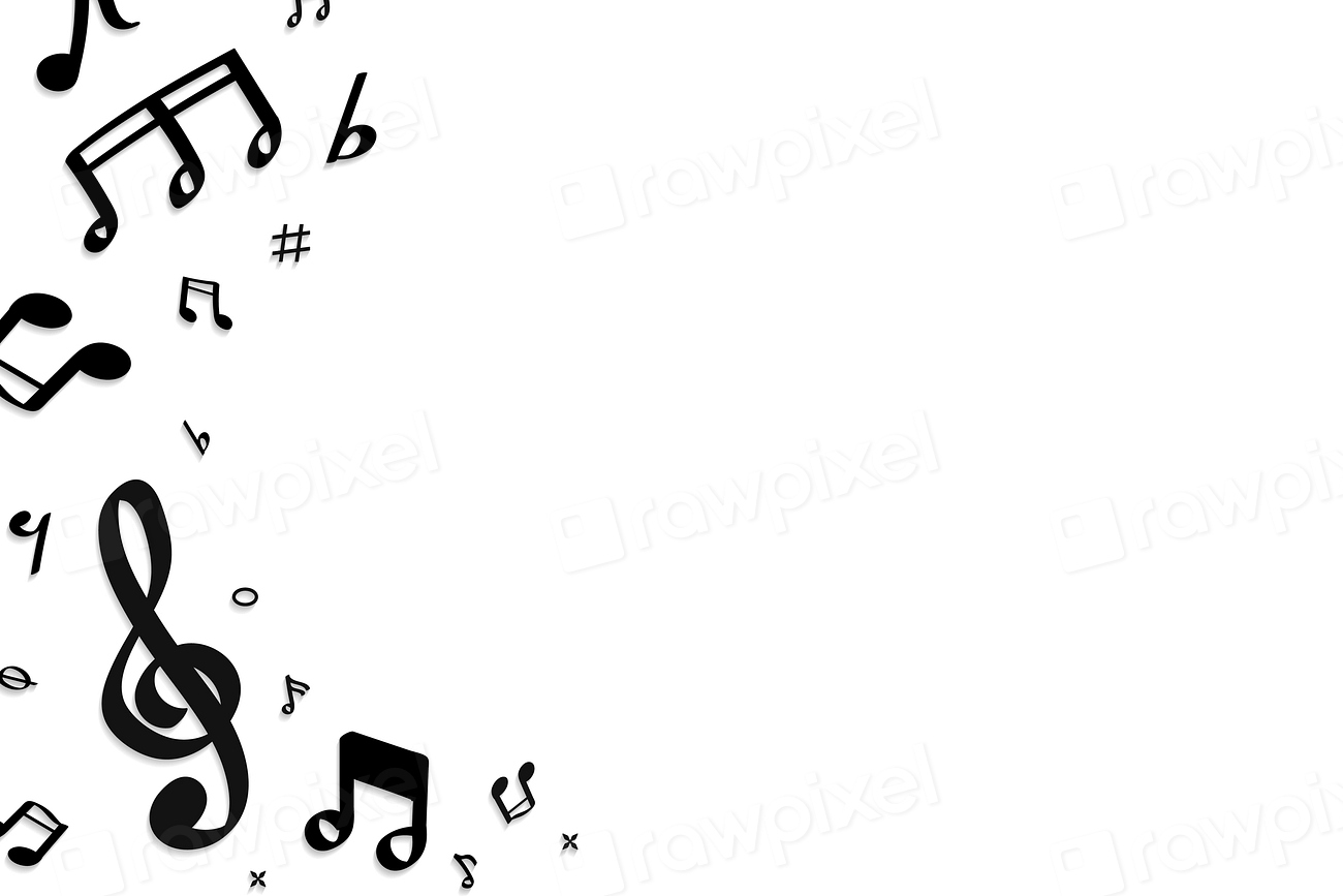 Black flowing music notes white | Premium Vector - rawpixel