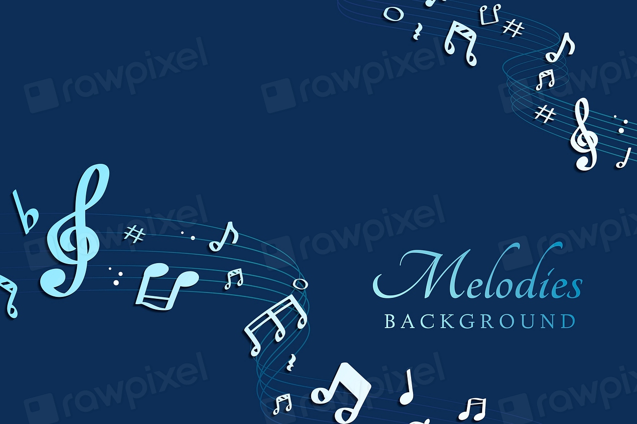 Blue flowing music notes blue | Free Photo - rawpixel