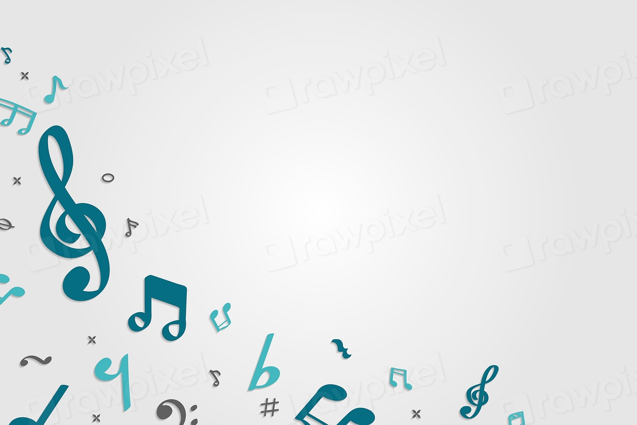 Blue flowing music notes white | Premium Vector - rawpixel