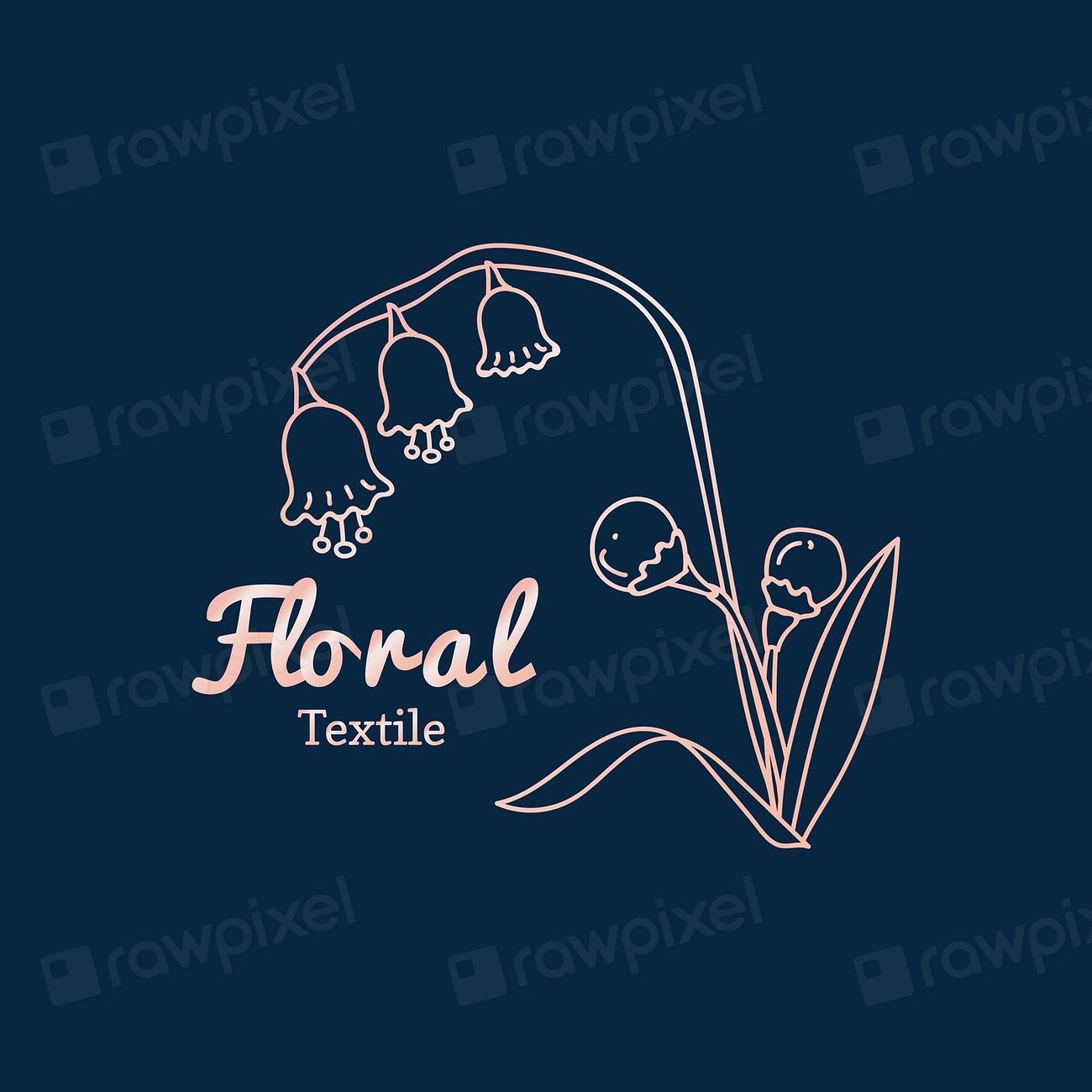 Floral textile logo design vector | Premium Vector - rawpixel