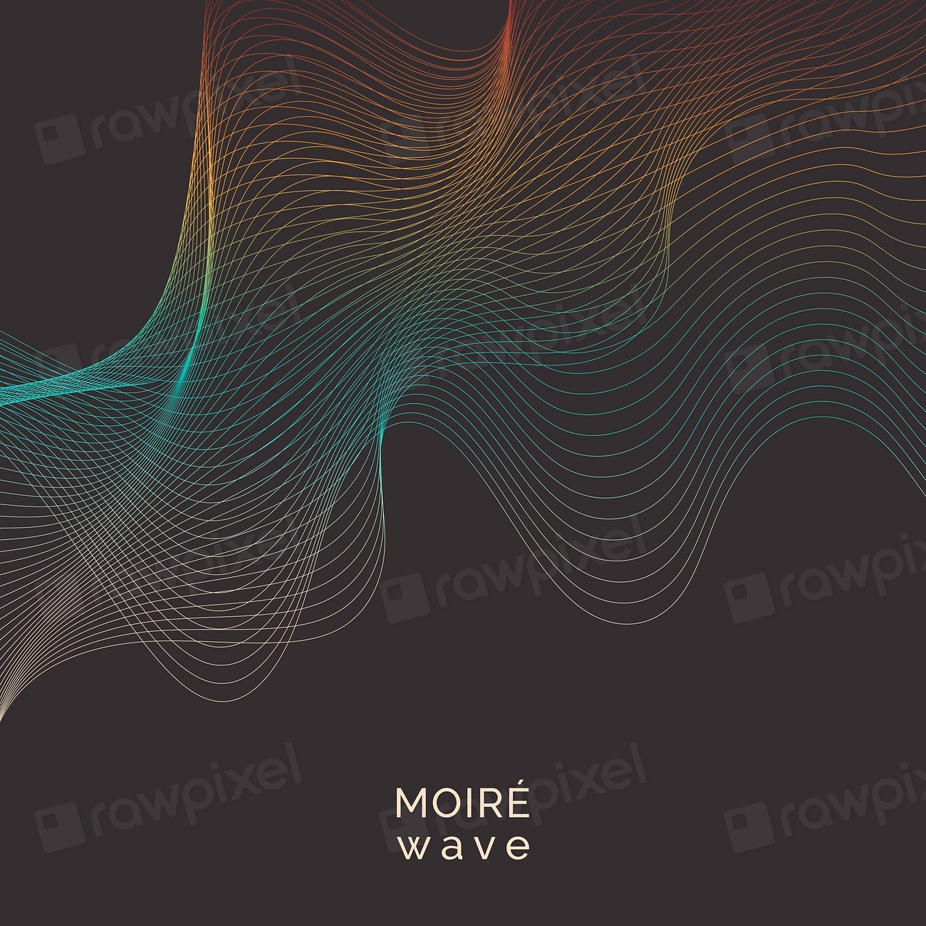 Blue and orange moiré wave | Premium Vector - rawpixel