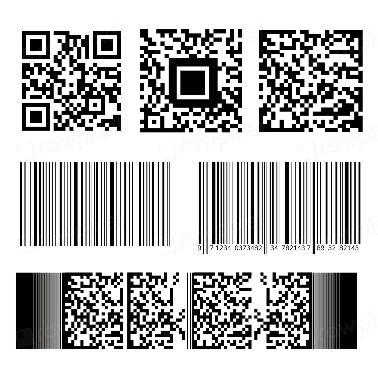 Barcode and QR code vector | Premium Vector - rawpixel