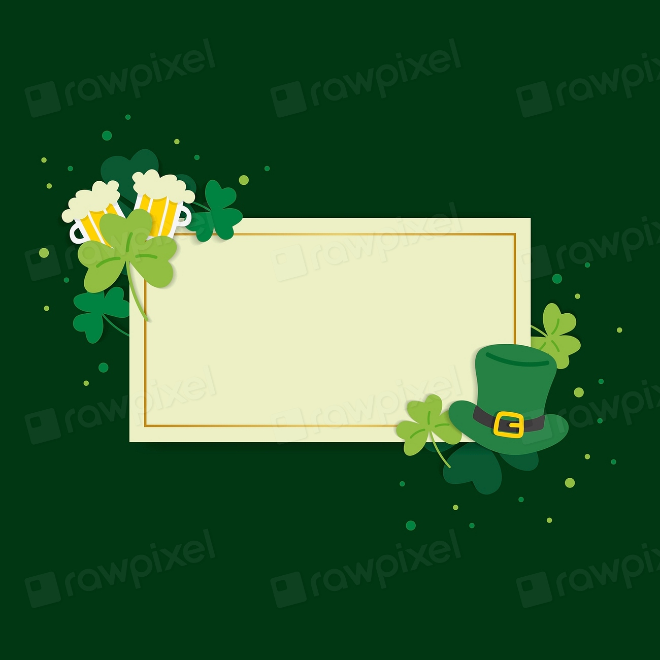 St.Patrick's Day blank rectangle banner | Premium Vector - rawpixel