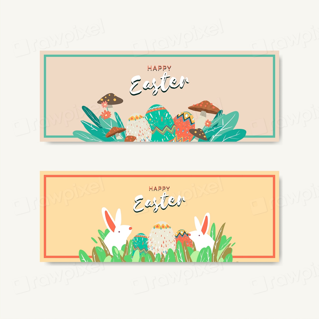 Easter eggs hunt festival banner | Free Vector - rawpixel