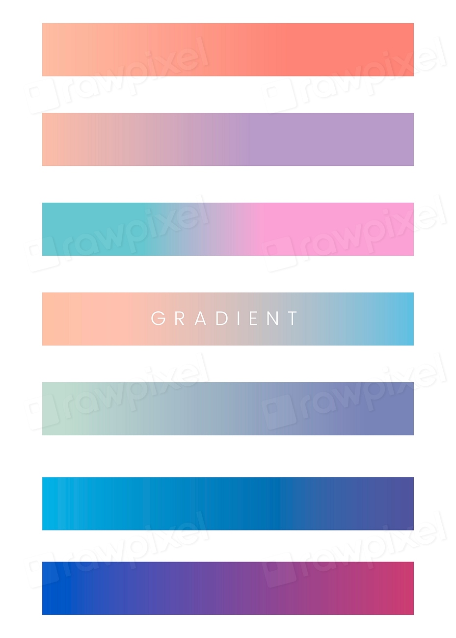 Colorful gradient background vector set | Premium Vector - rawpixel