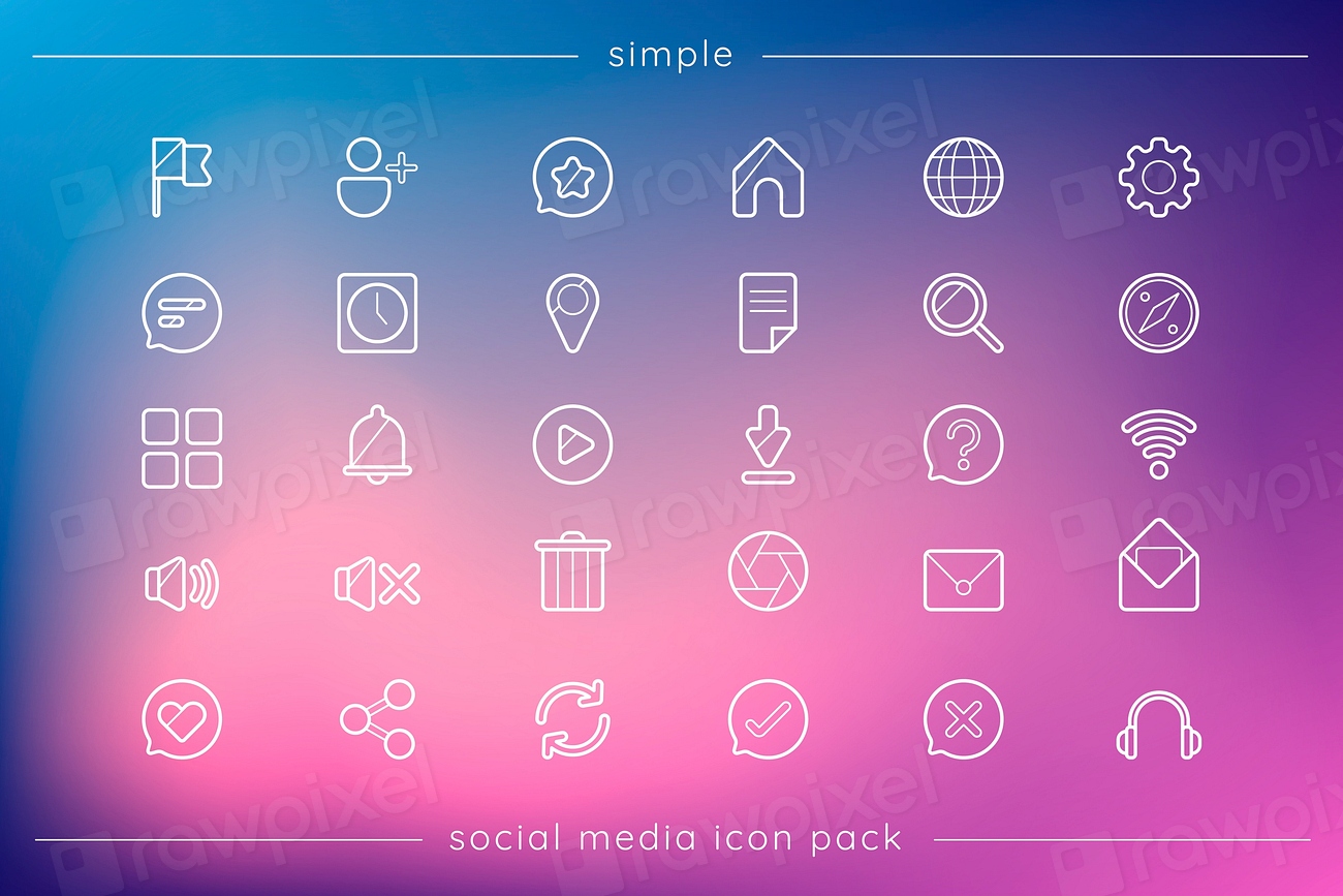 Social media icon pack vector | Premium Vector - rawpixel