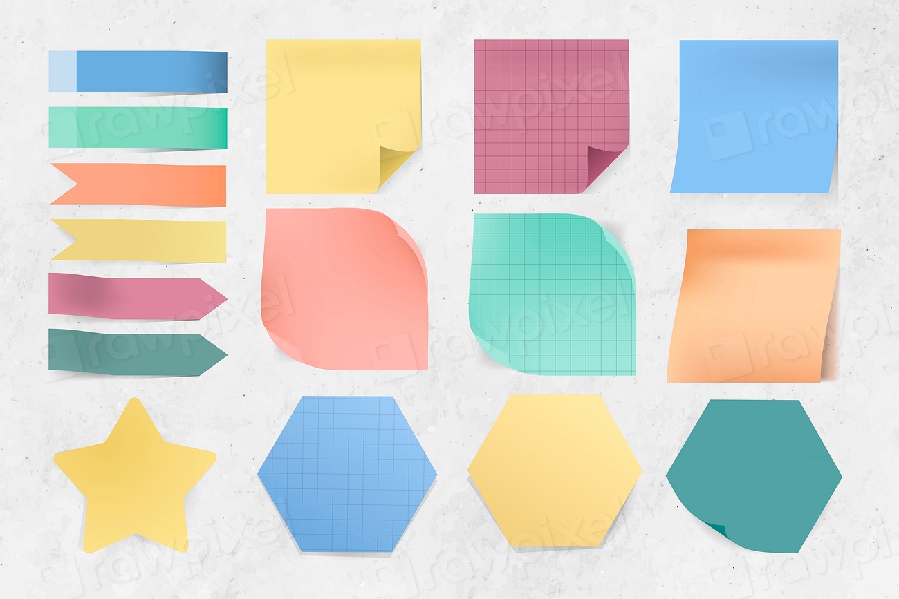Colorful sticky note vector collection | Premium Vector - rawpixel