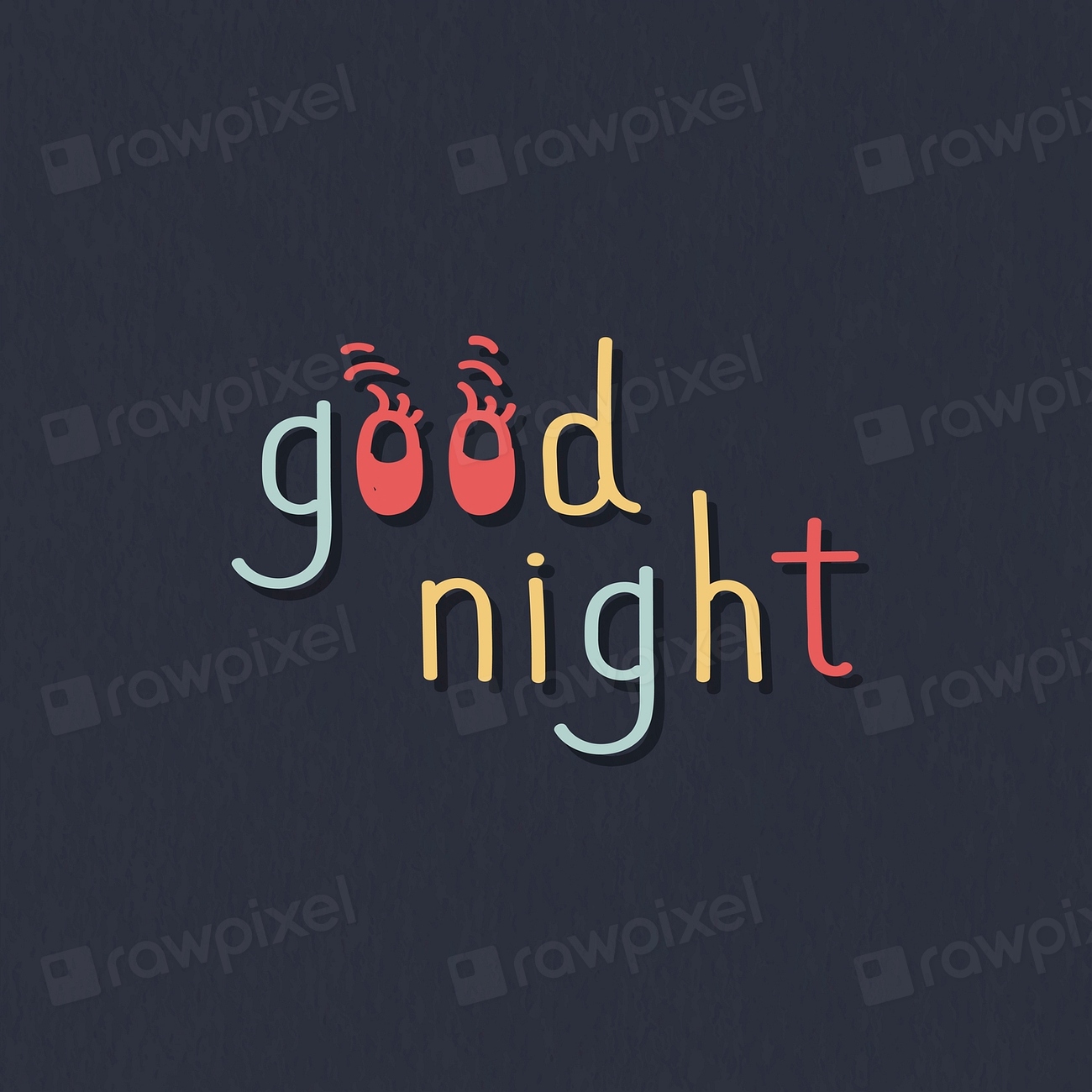 Good night typography design vector | Premium Vector - rawpixel