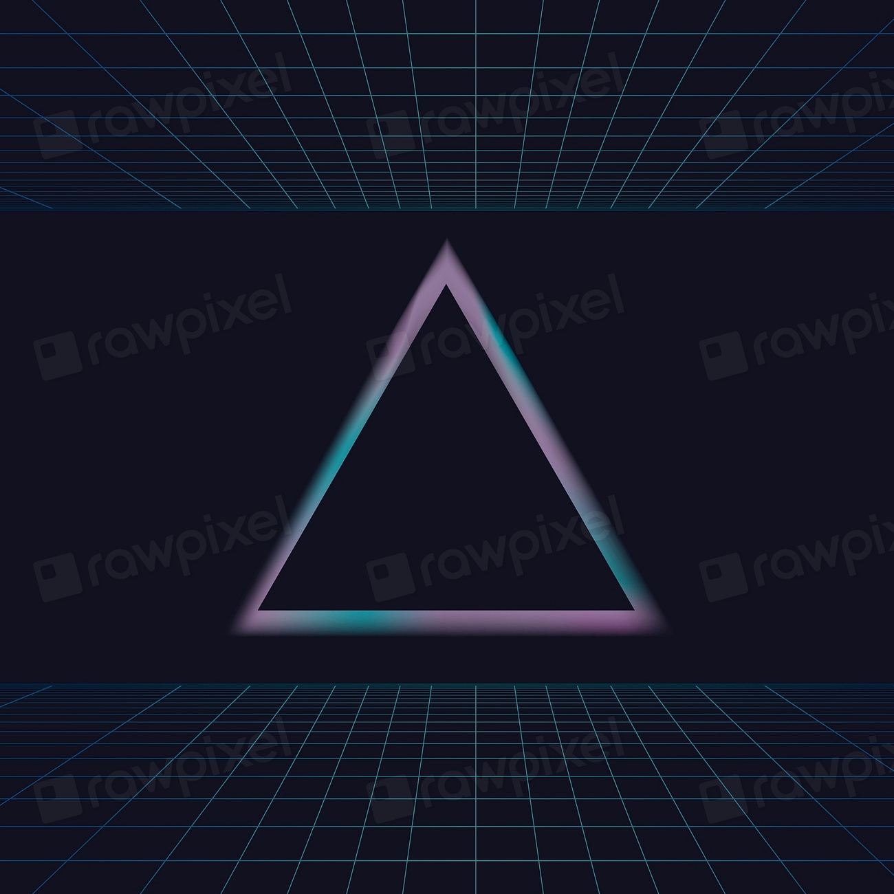 Retro neon triangle badge vector | Free Vector - rawpixel
