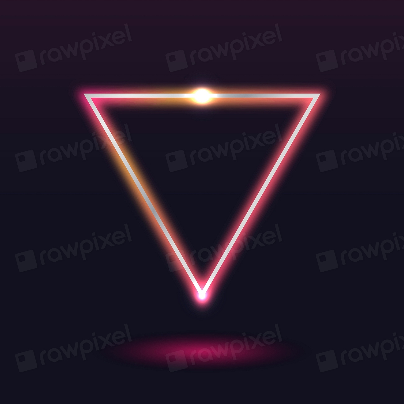 Retro neon triangle badge vector | Premium Vector - rawpixel