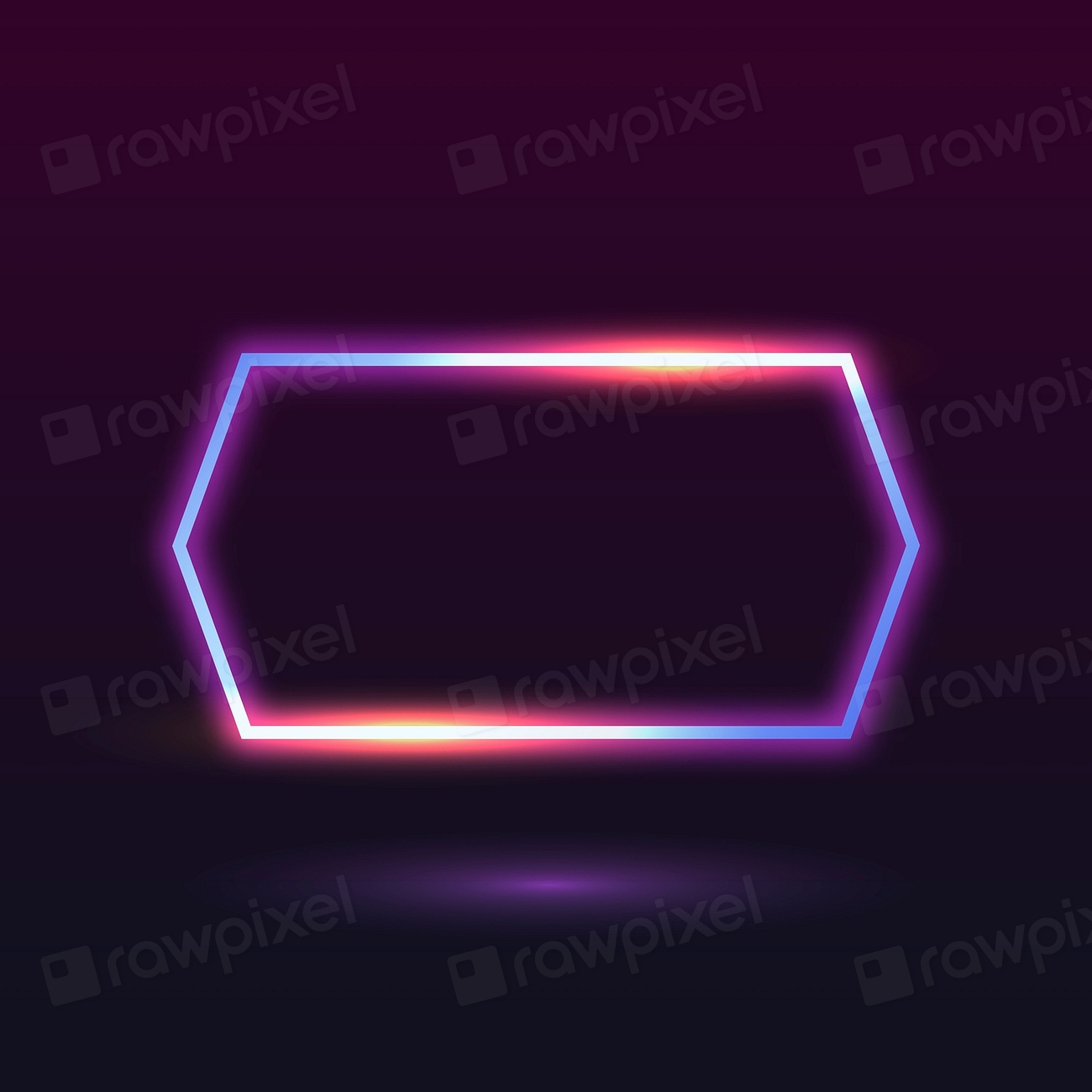 Retro neon hexagon badge vector | Premium Vector - rawpixel