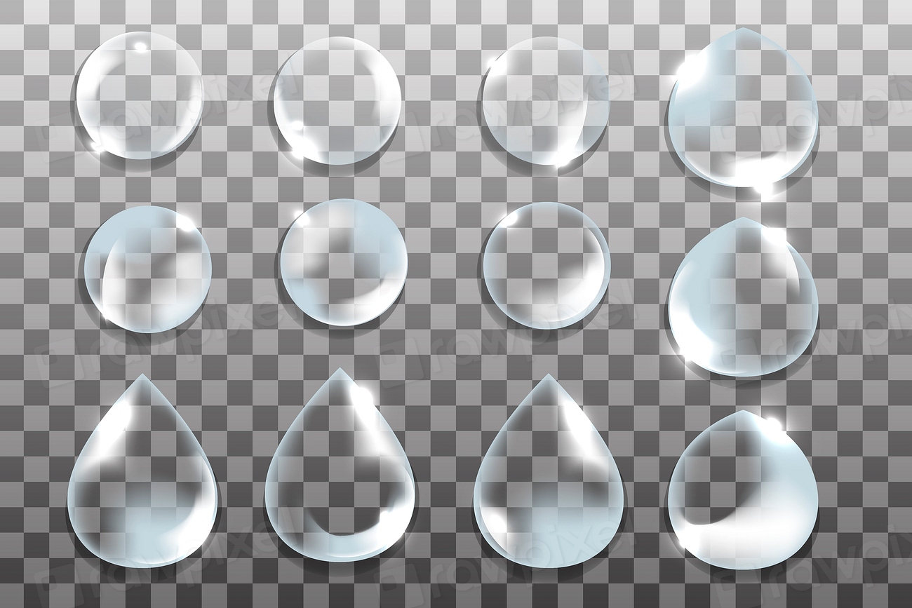Various shapes water drops vector | Premium Vector - rawpixel