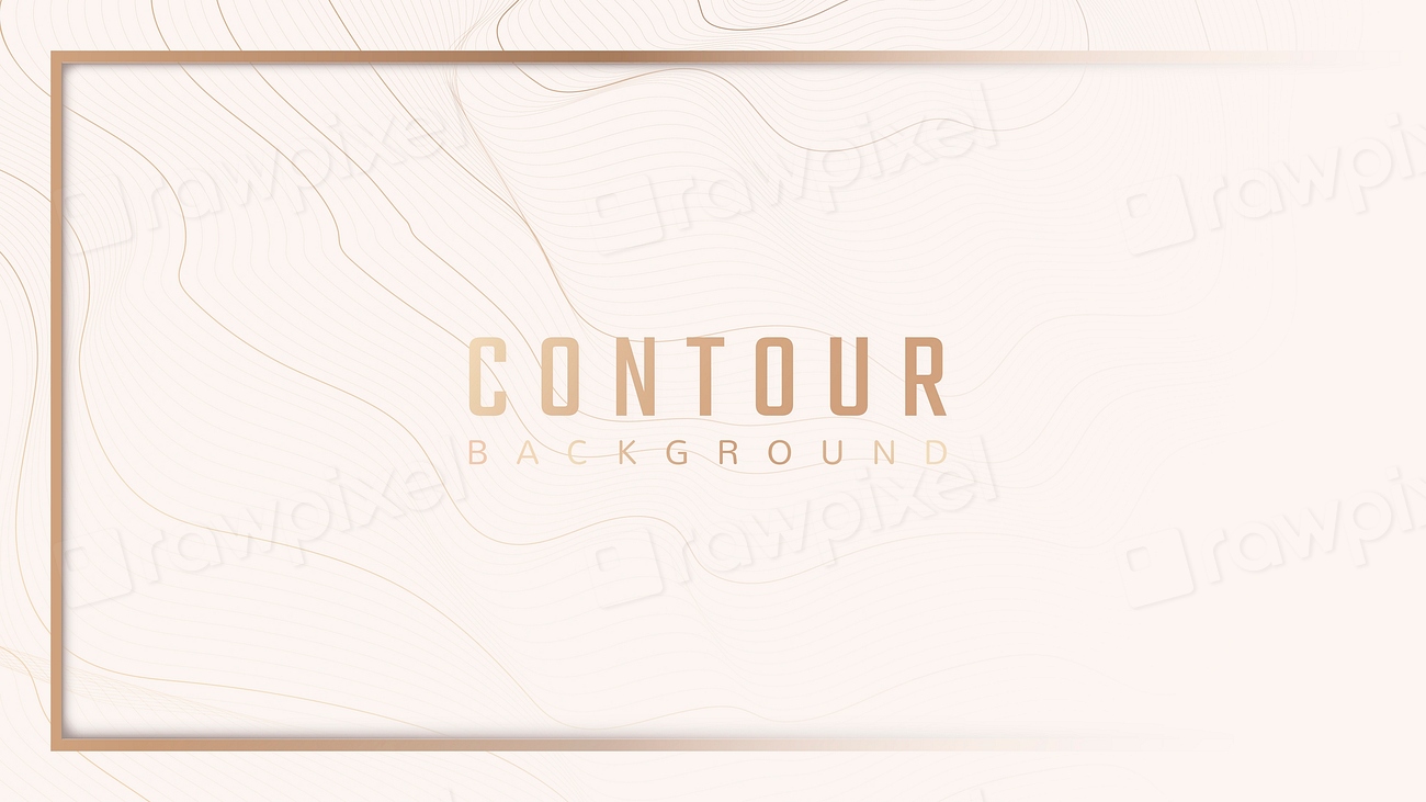 Gold frame with contour background | Premium Vector - rawpixel