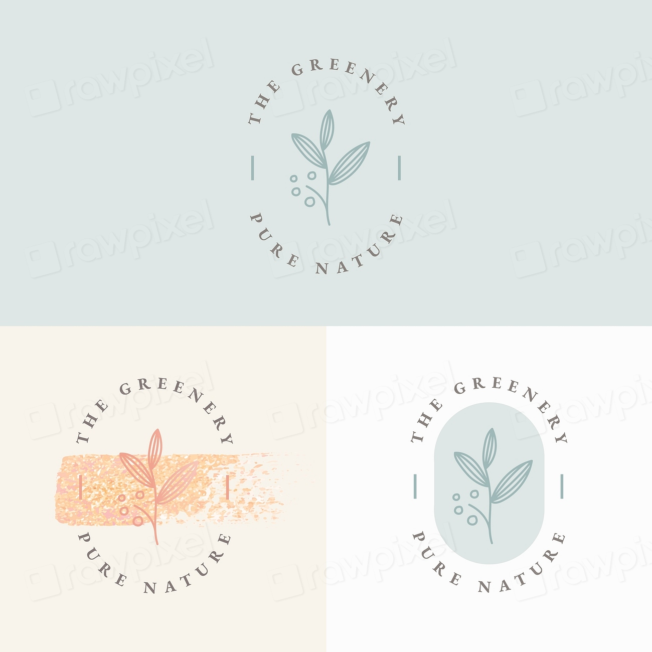 greenery pure nature minimal brand | Premium Vector - rawpixel