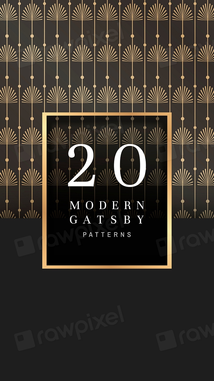 Modern golden gatsby pattern design | Premium Vector - rawpixel
