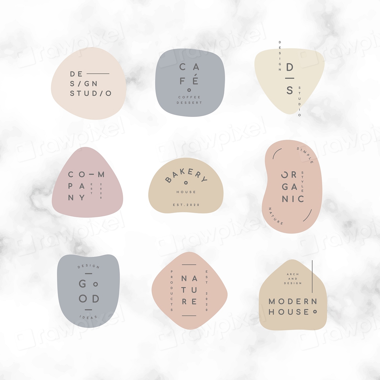 Simple pastel badge collection vectors | Premium Vector - rawpixel
