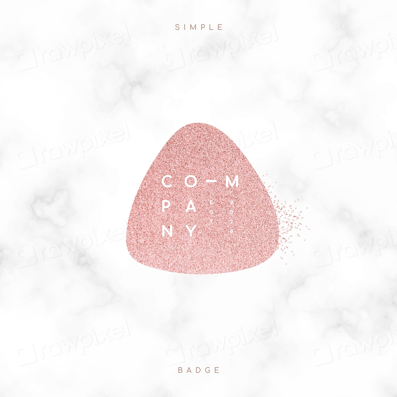 Shimmering pink company badge vector | Premium Vector - rawpixel