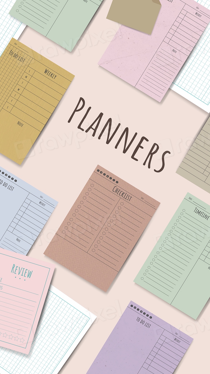 Weekly schedule planner set vector | Premium Vector - rawpixel