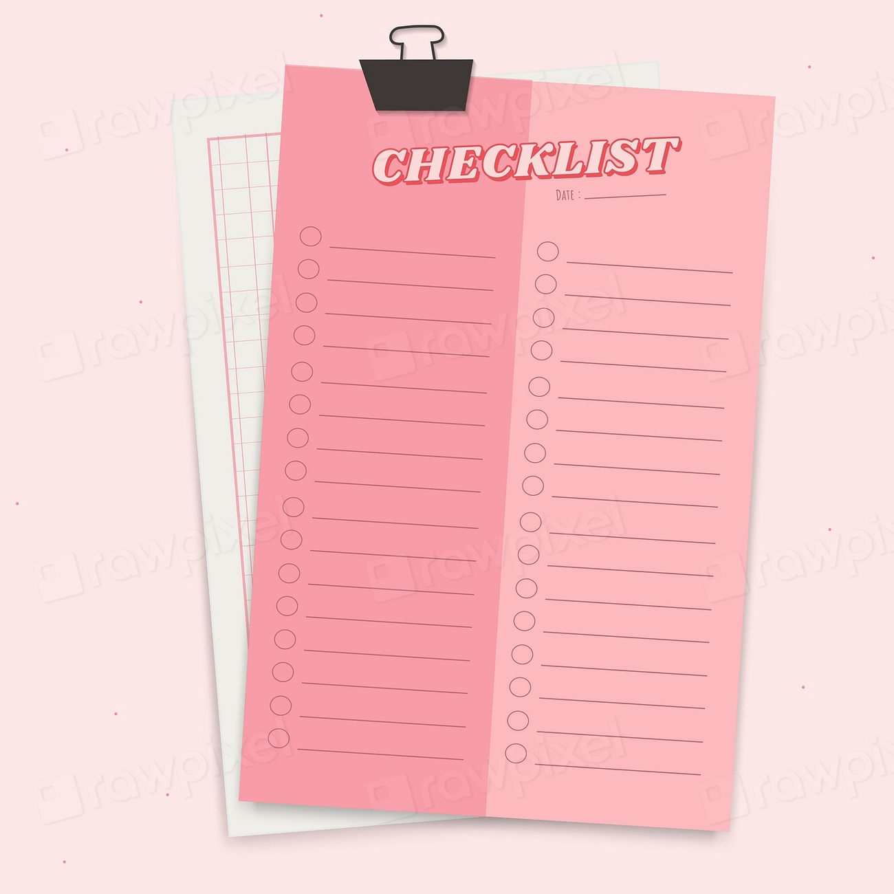 Pink notepad planner vector | Premium Vector - rawpixel